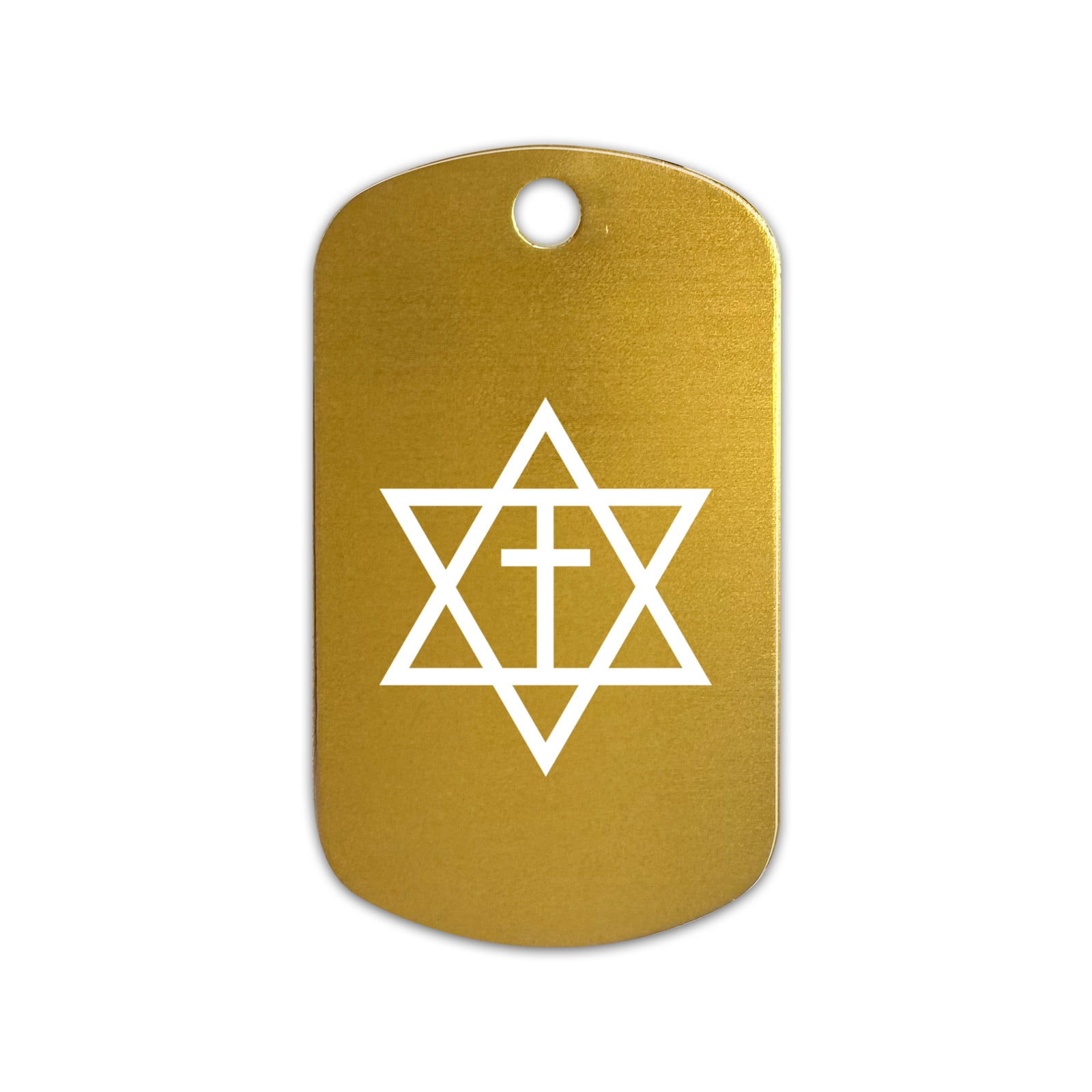 Messianic Jewish Religion Symbol V2 GI Dog Tag Aluminum Keychain ...