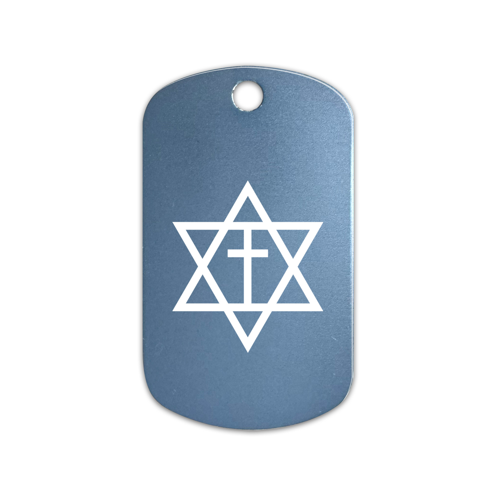 Messianic Jewish Religion Symbol V2 GI Dog Tag Aluminum Keychain ...