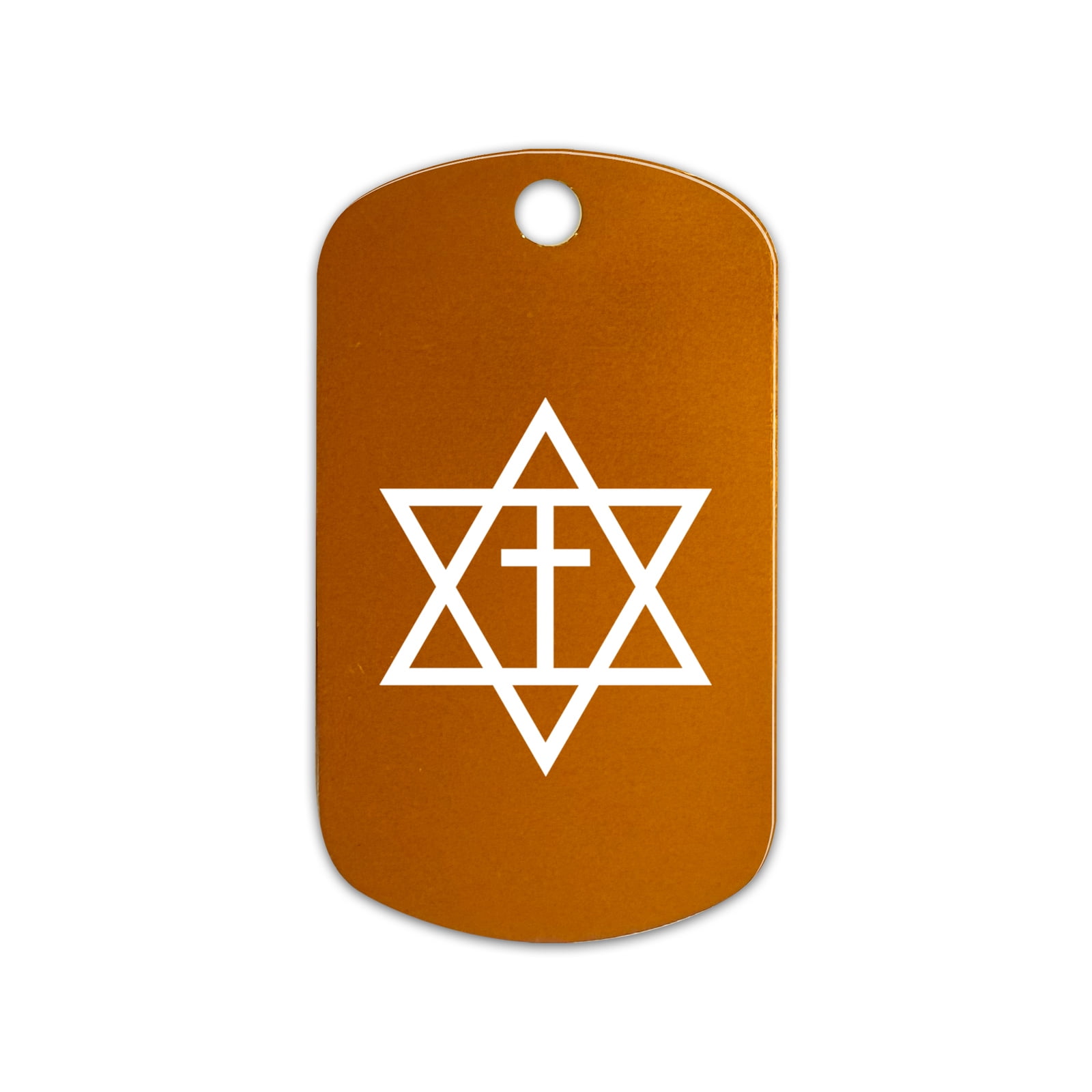 Messianic Jewish Religion Symbol V2 GI Dog Tag Aluminum Keychain ...