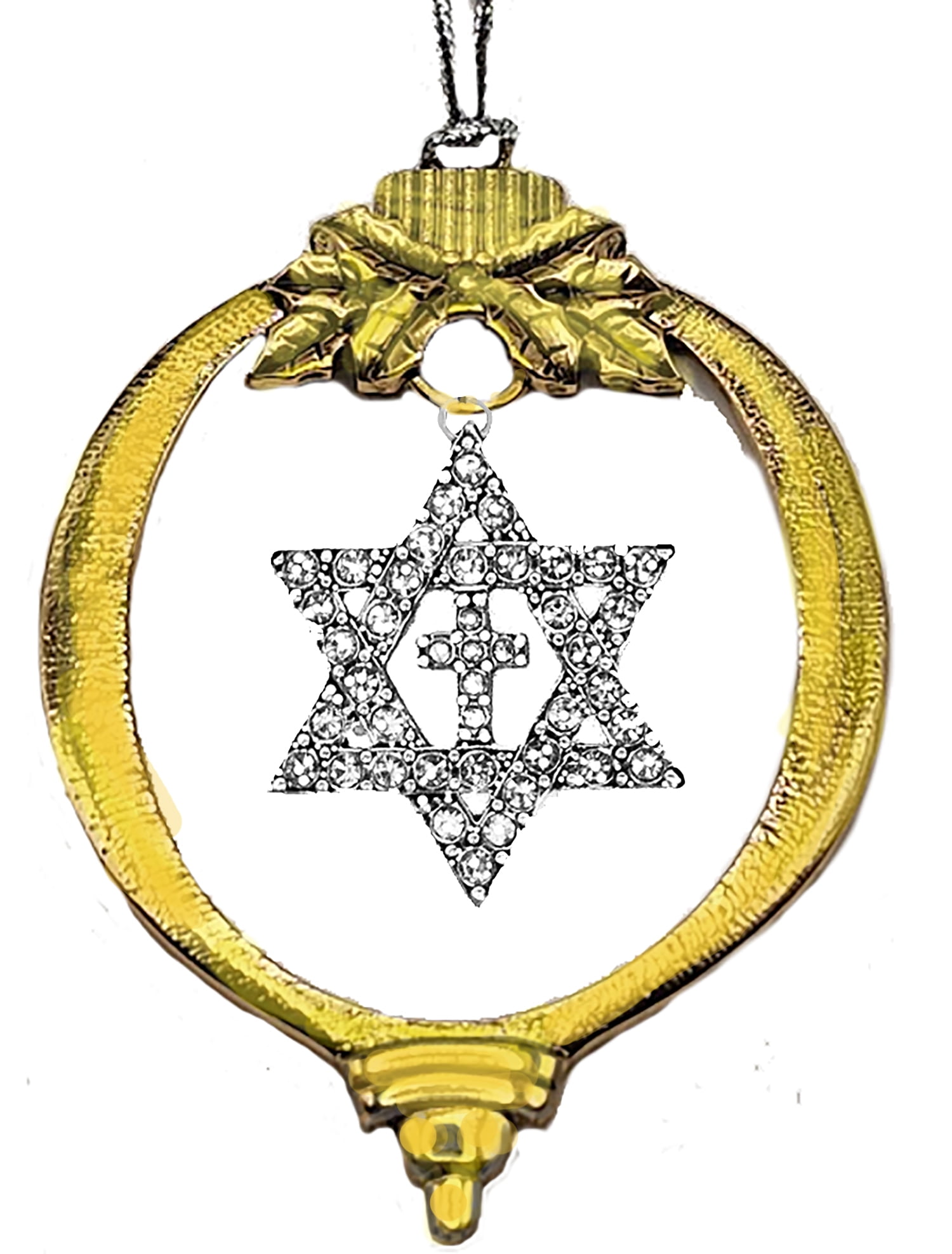 Messianic, Yeshua Christmas Tree Ornament Antique 14KT Goldtone Finish ...