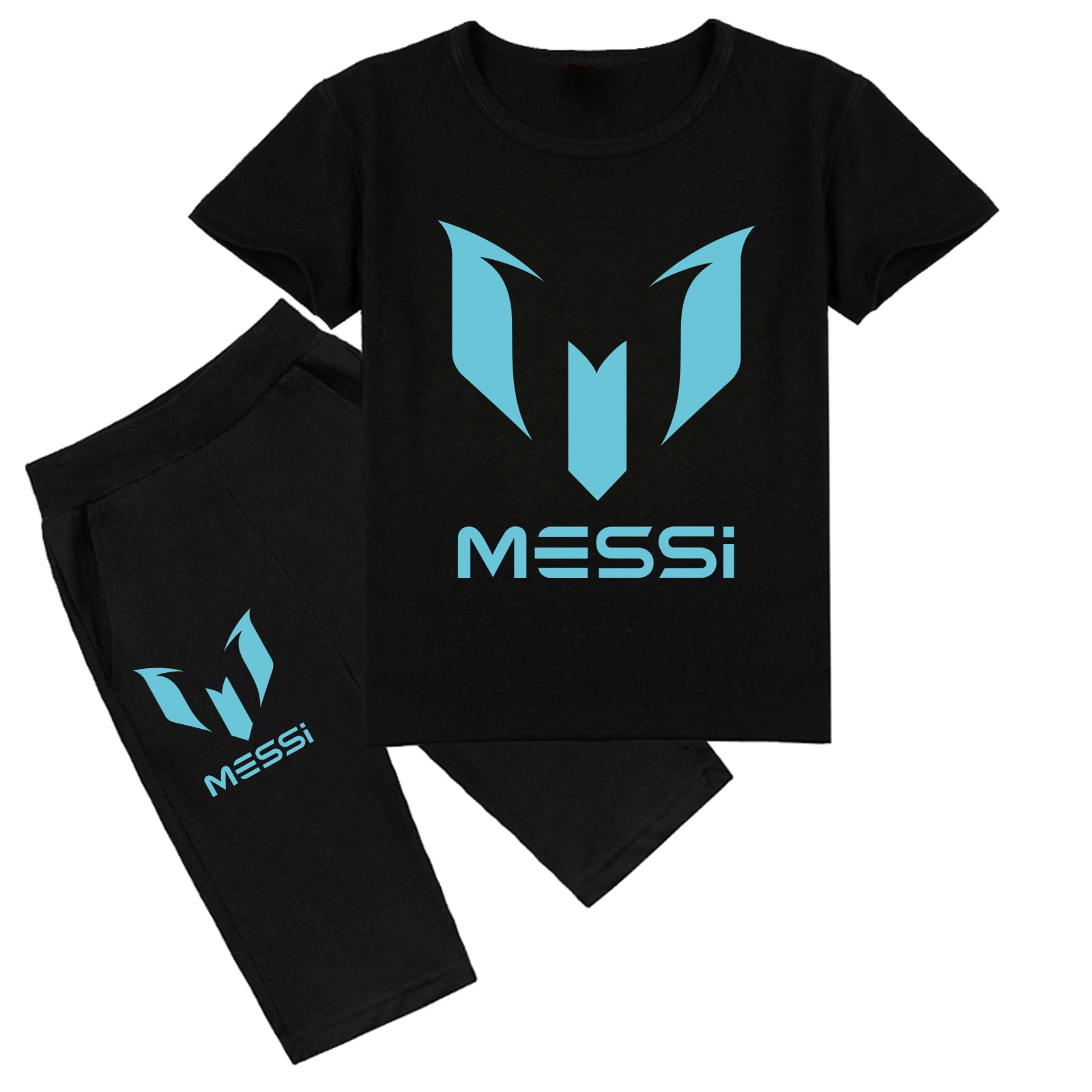 Messic Themed Summer Outfit: Cotton Short Sleeve T-shirt and Shorts for ...