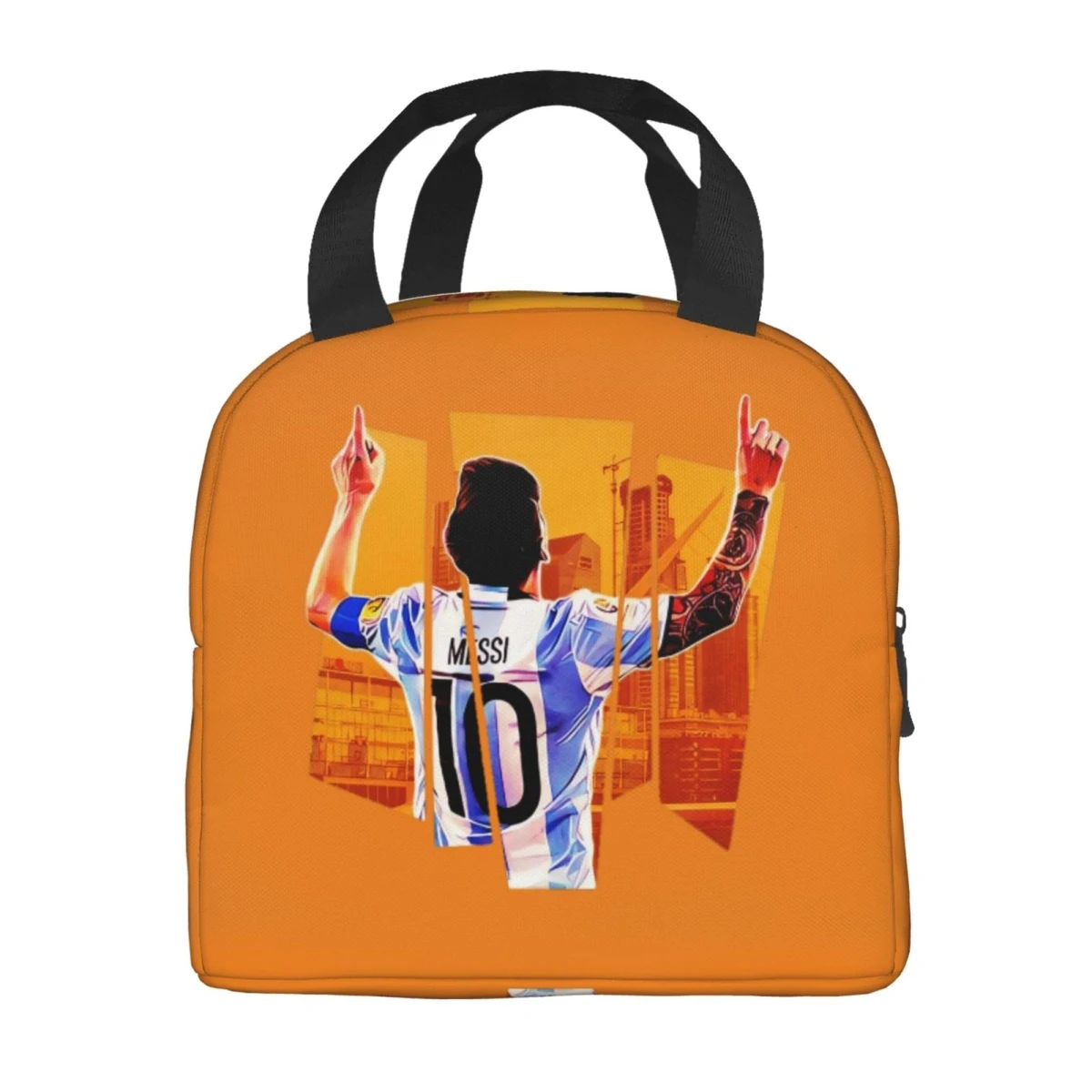 Messis 10 Football Soccer Merch Insulated Lunch Bag For School Storage ...