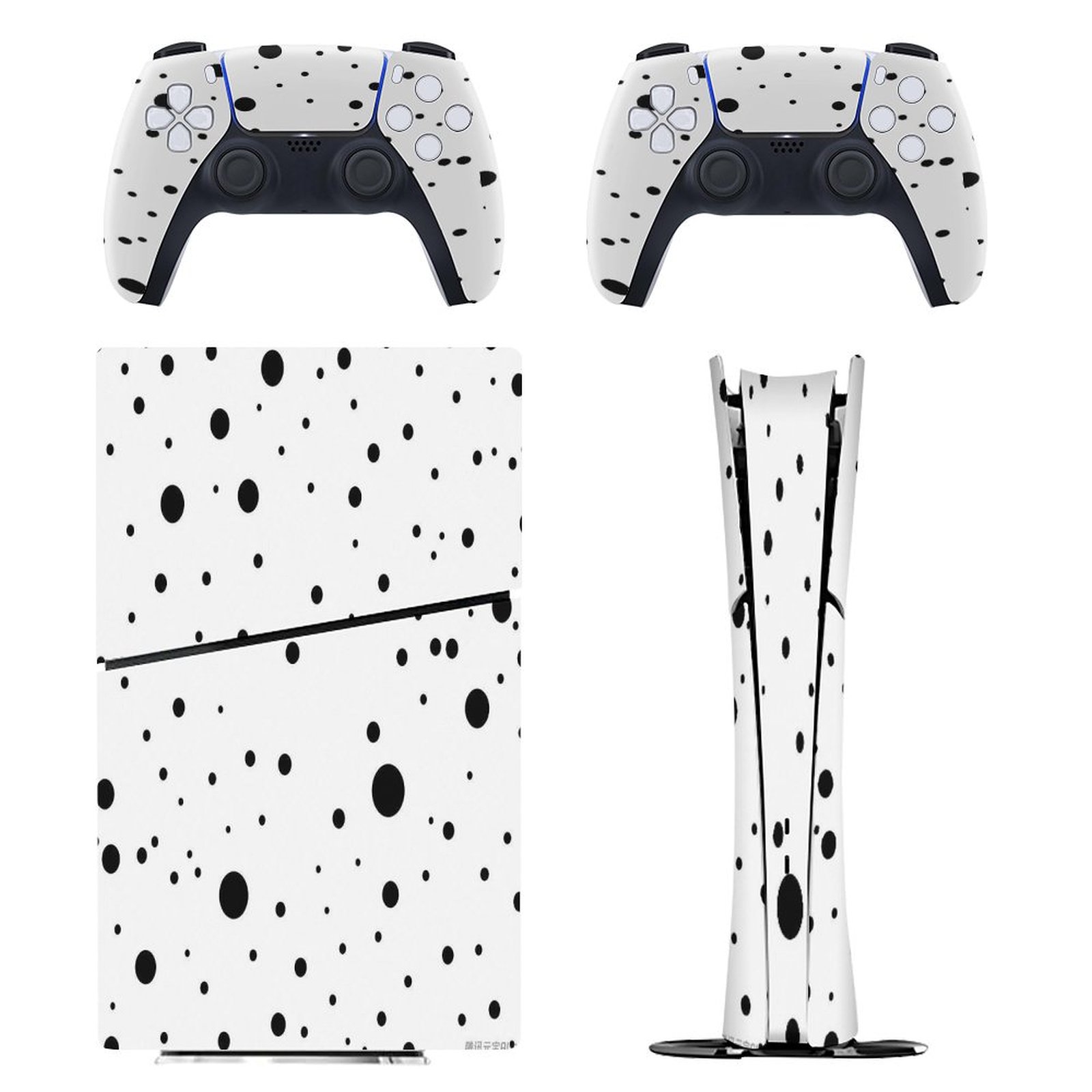 Messy Black Polka Dots PS5/PS5 Slim Digital Disc Skin Sticker For ...
