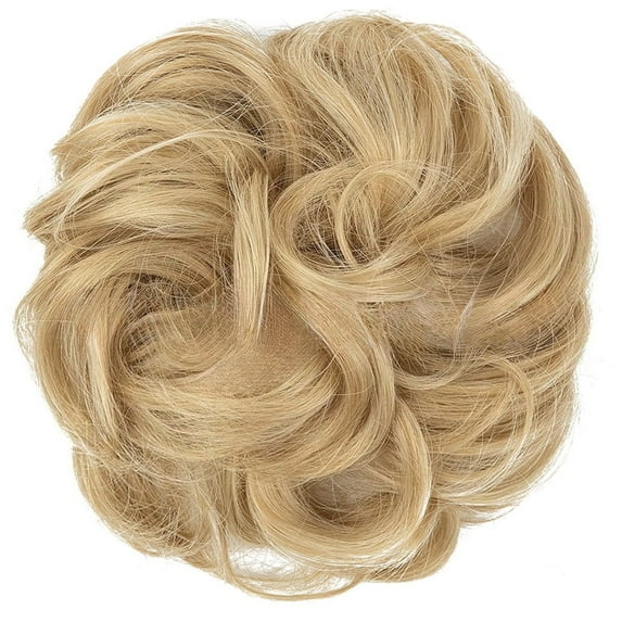 Messy Bun Beach Blonde Hair Piece Human Hair Blonde – Natural Soft Updo ...
