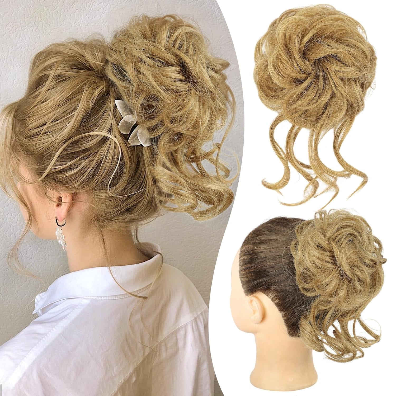 Messy Bun Hair Piece Messy Hair Bun for Women Tousled Updo Hair ...