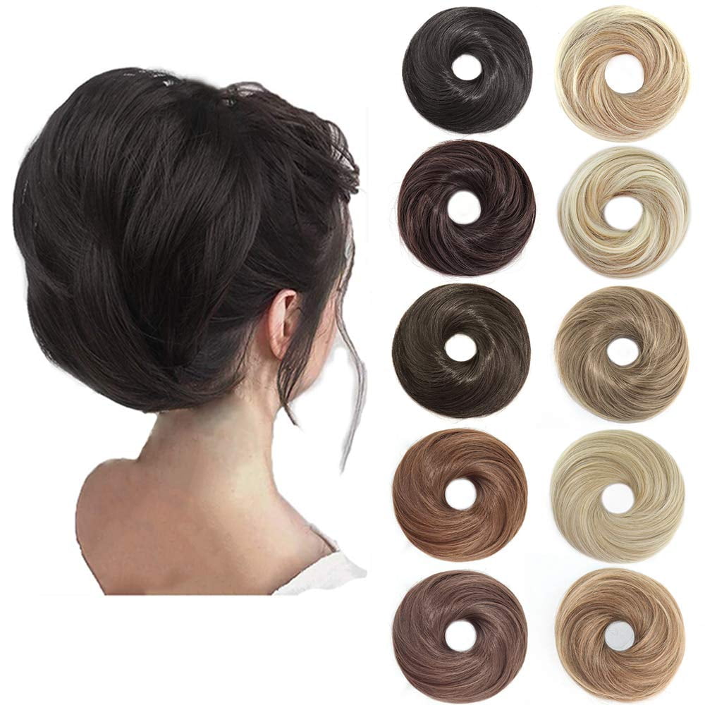 Messy Bun Hair Piece,Straight Hair Buns Hair Piece Short Hair Ponytail ...