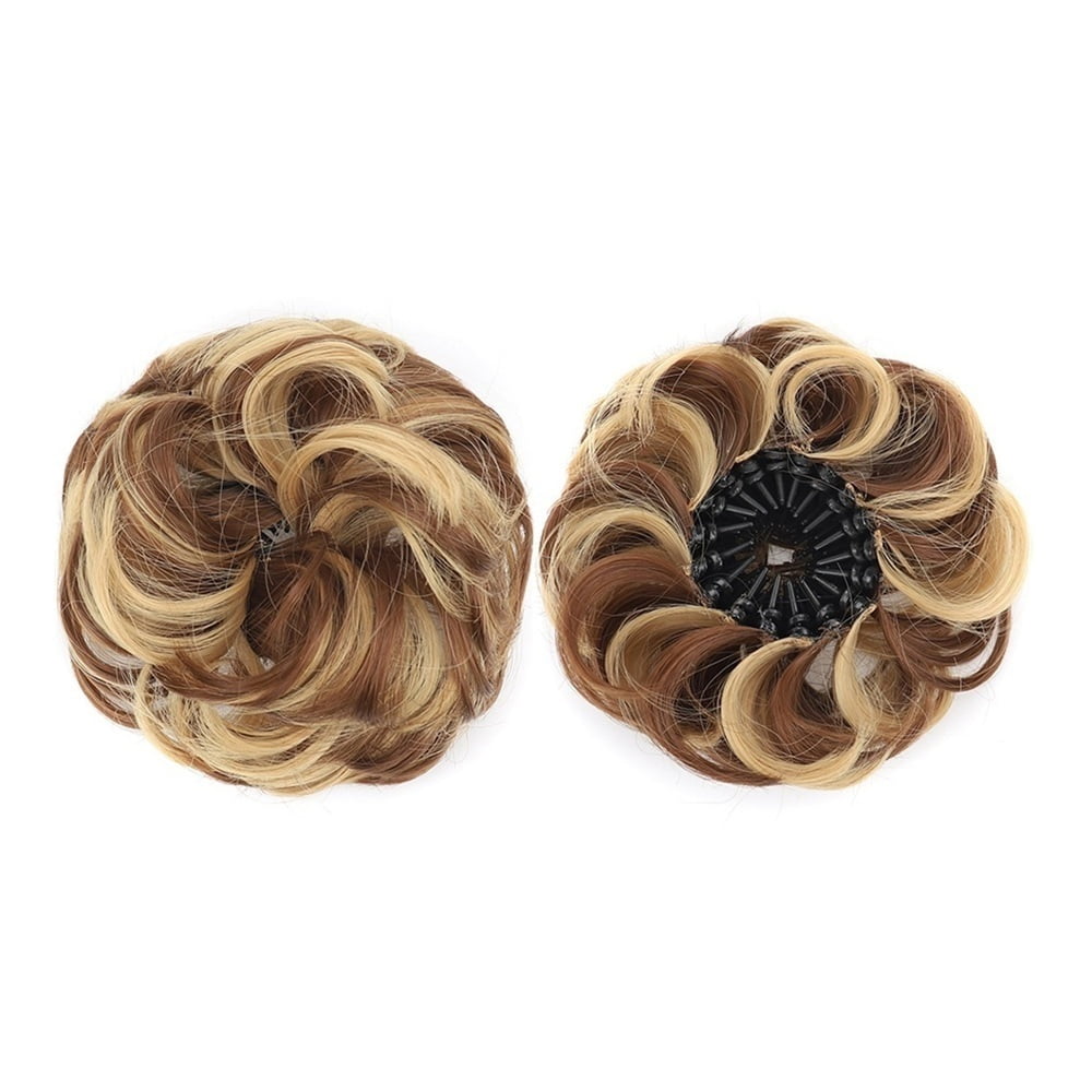 Messy Bun Hair Piece Synthetic Fluffy Chignon Bird's Nest Shaped ...