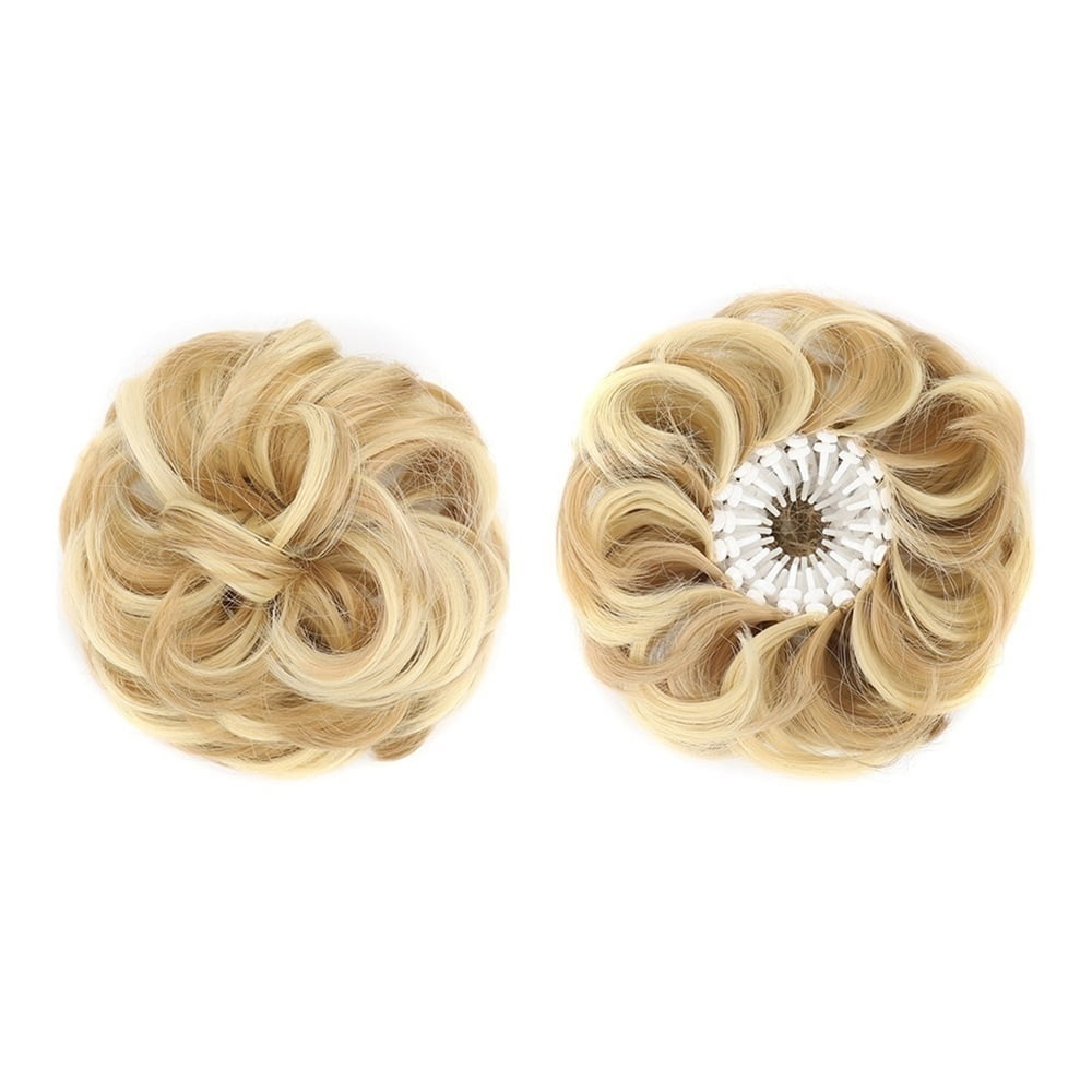 Messy Bun Hair Piece Synthetic Fluffy Chignon Bird's Nest Shaped ...