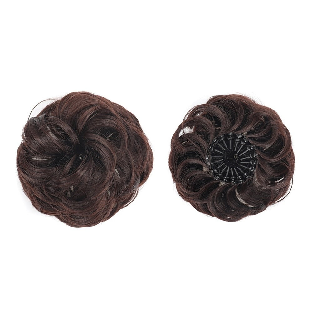 Messy Bun Hair Piece Synthetic Fluffy Chignon Bird's Nest Shaped ...