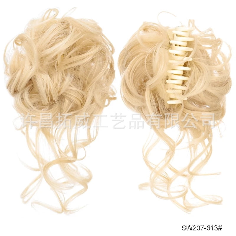 Messy Bun Hair Piece Tousled Updo Hair Buns Extension Elastic Hair Band ...