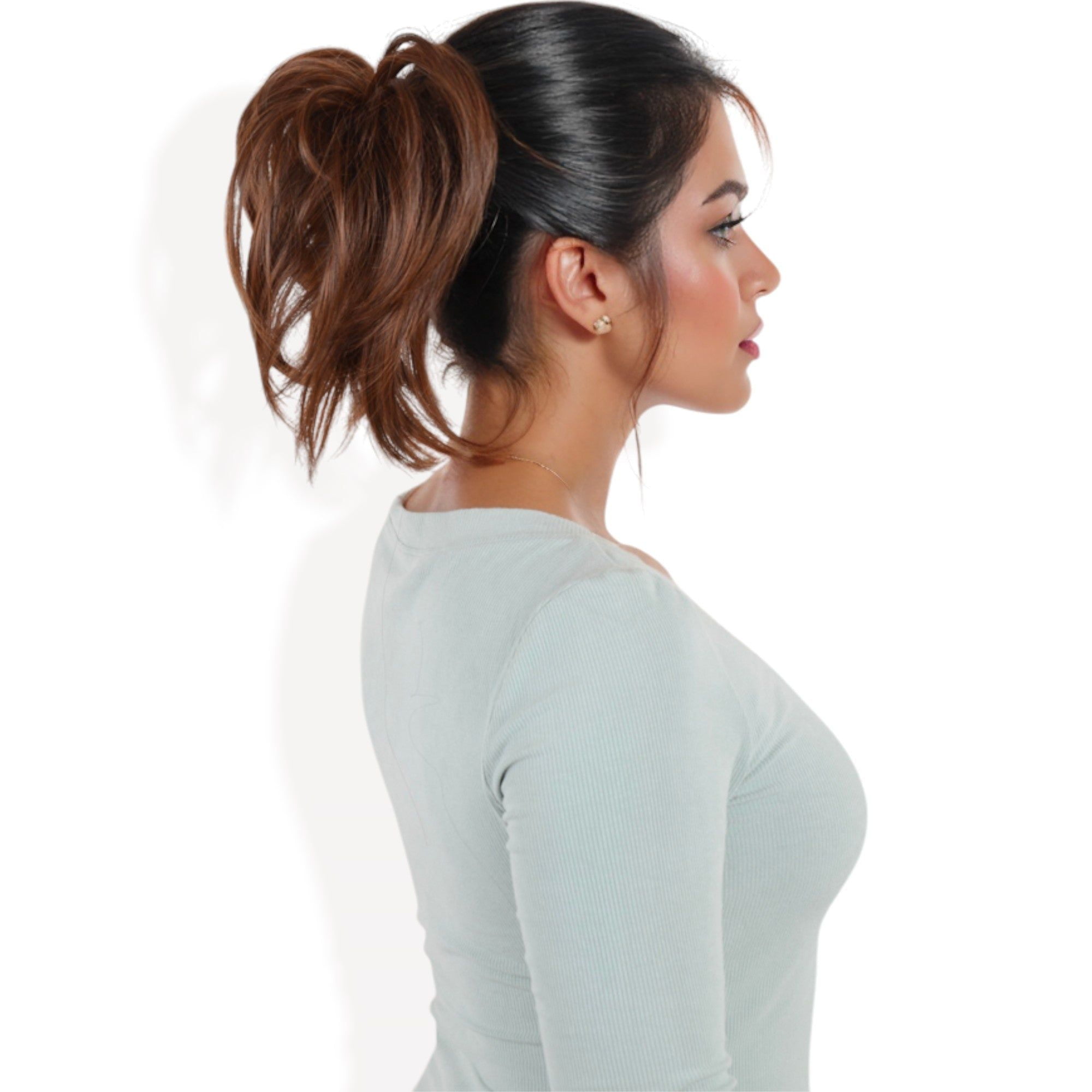 Messy Bun Hair Piece Updo Synthetic Tousled Ponytail Hairpiece 8 Inch ...