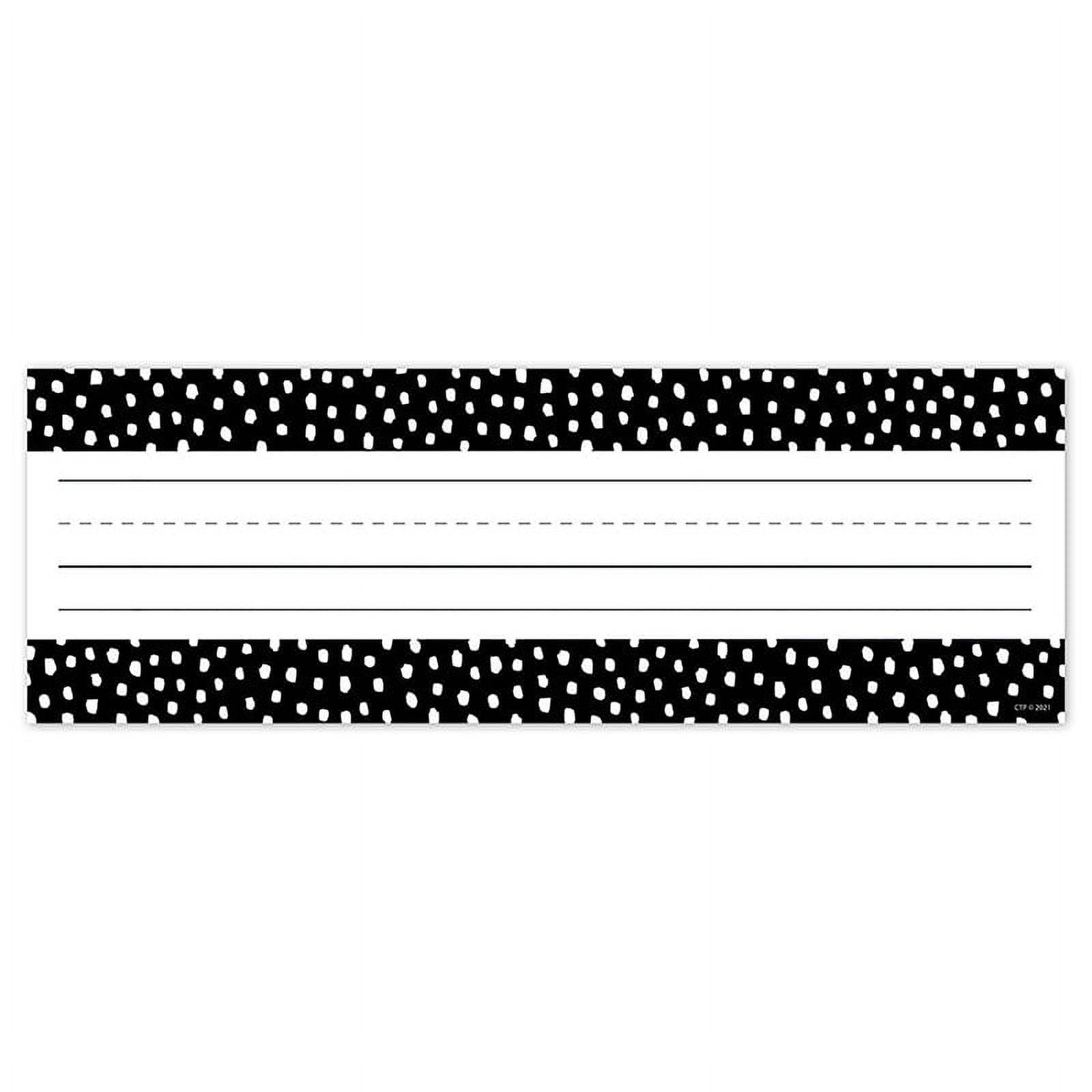 Messy Dots on Black Name Plates, 9-1/2" x 3-1/4", Pack of 36 | Bundle ...