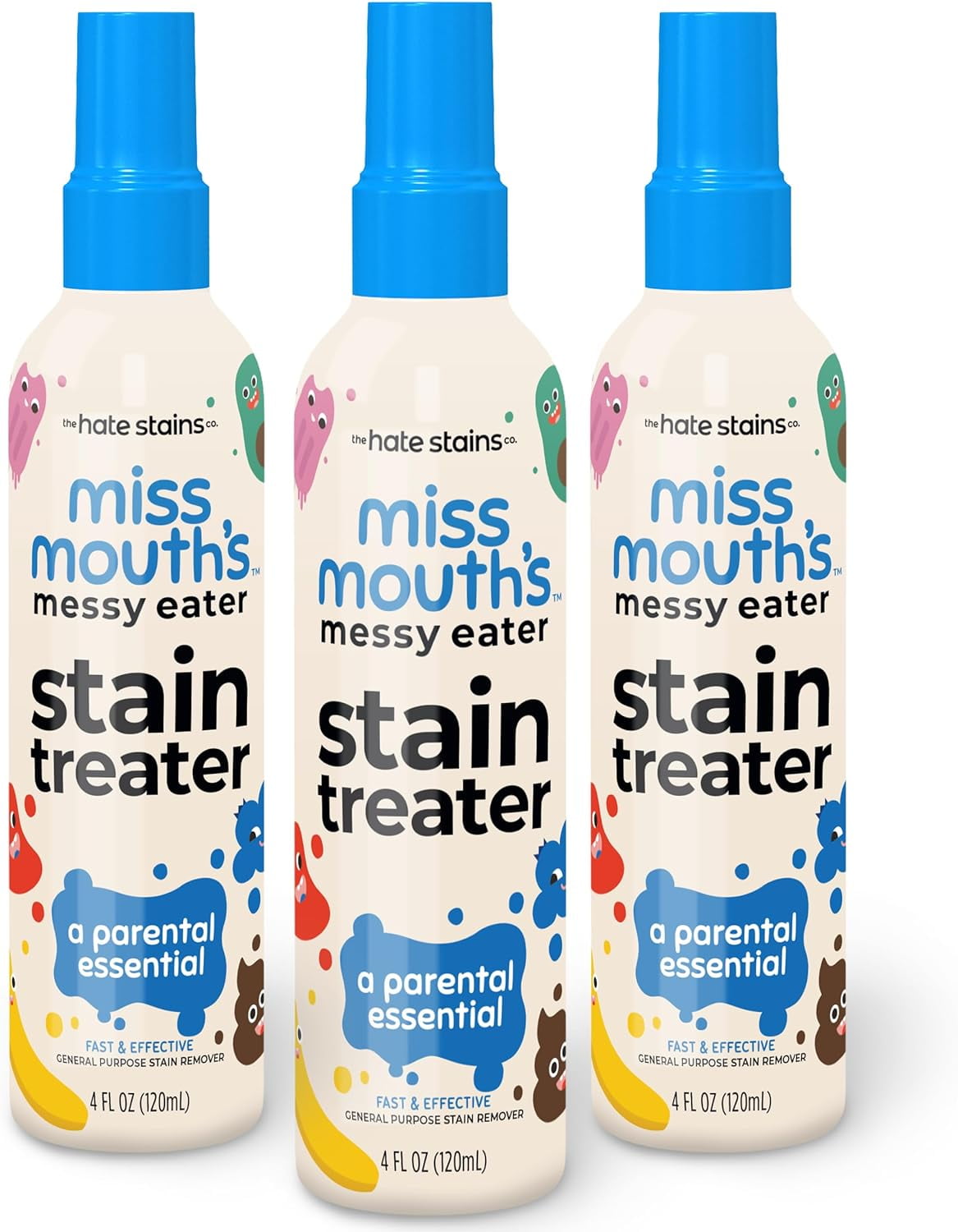 Messy Eater Stain Treater Spray - 4oz 3 Pack Stain Remover - Newborn ...