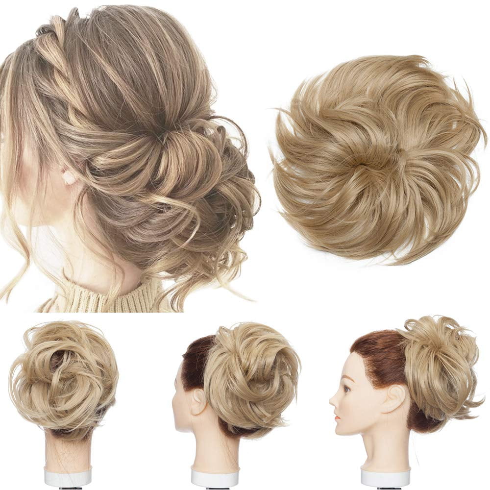 Messy Hair Bun Hair Piece For Women Fluffy Tousled Updo Scrunchies ...