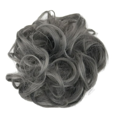 Large Messy Bun Hair Piece Wavy Curly Scrunchies Synthetic Chignon ...