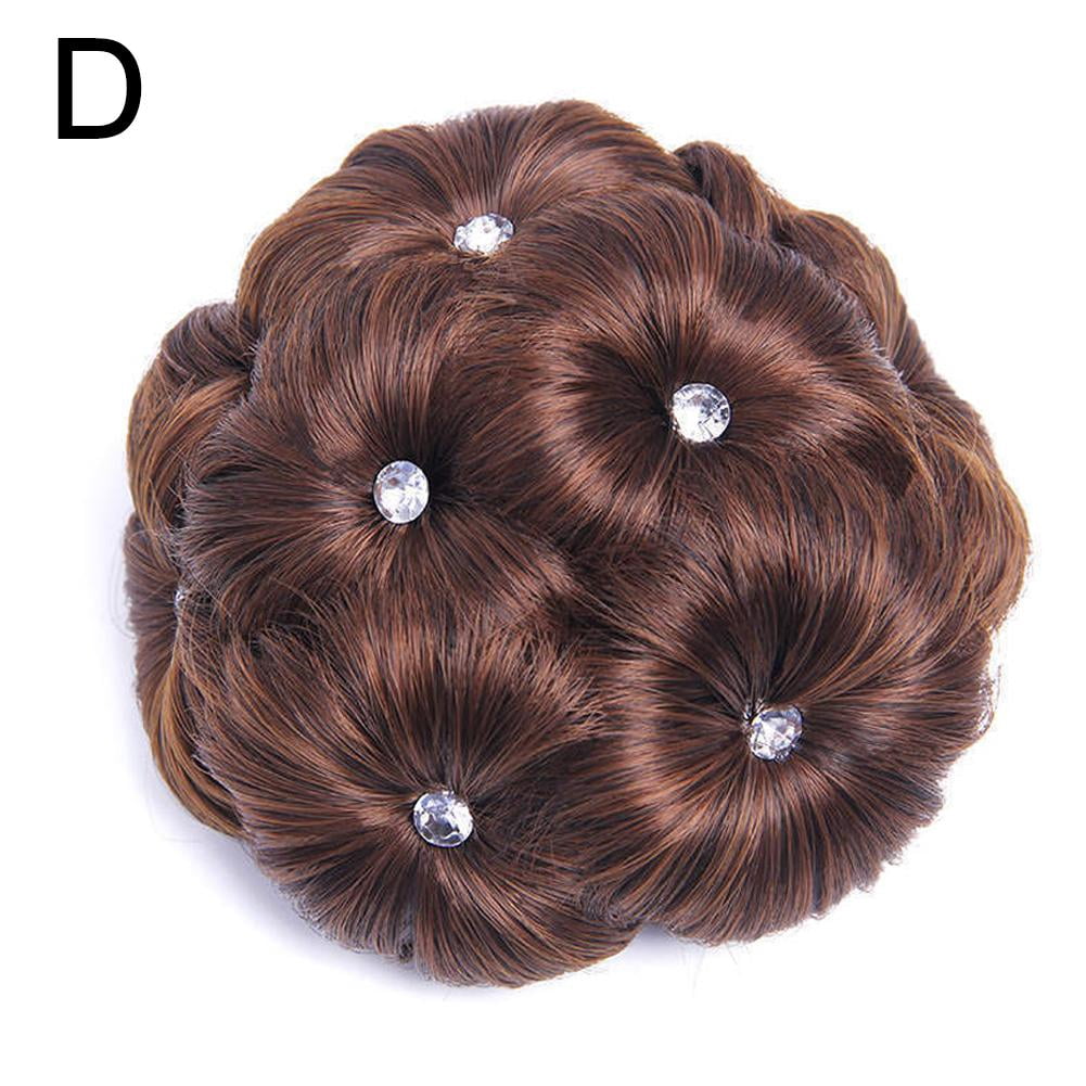 Messy Hair Bun Hair Scrunchies Extension,Flower Shape Synthetic Updo ...