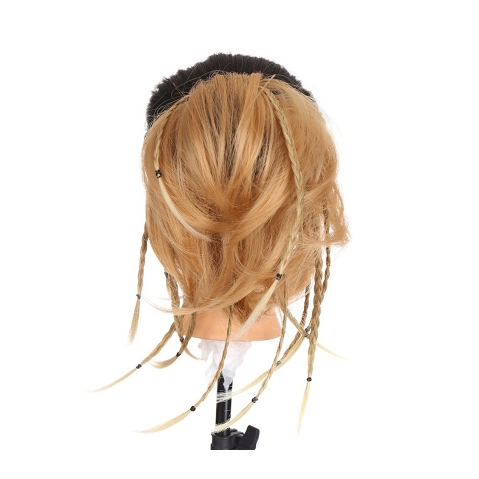Messy Hair Bun with Elastic Bands Synthetic Straight Hair， Chignon ...