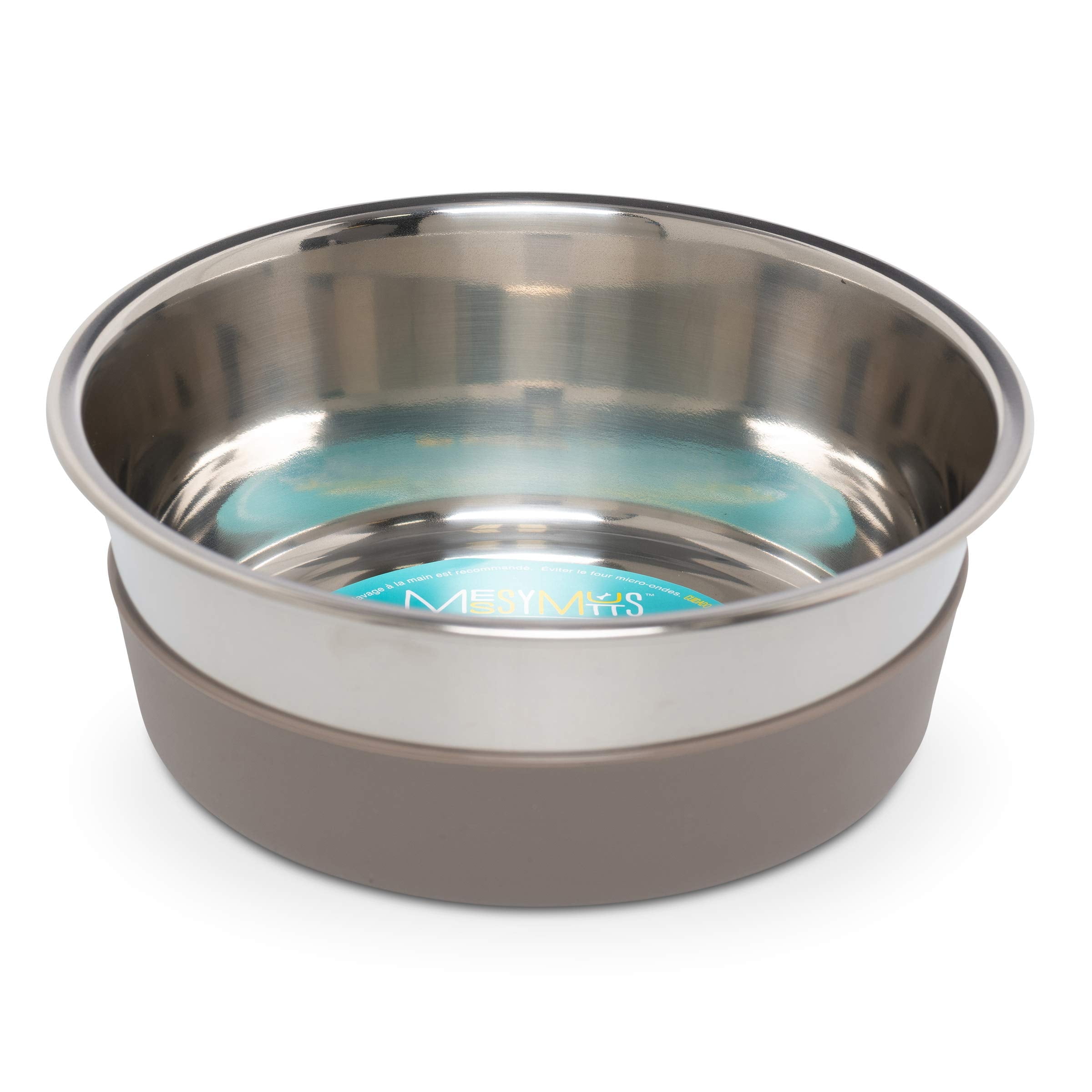 Messy Mutts Stainless Steel Heavy Gauge Bowl with Non-Slip Removable ...