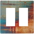 Messy Rust Rusty Copper Metal Switch Cover, 2 Gang Screwless Double ...