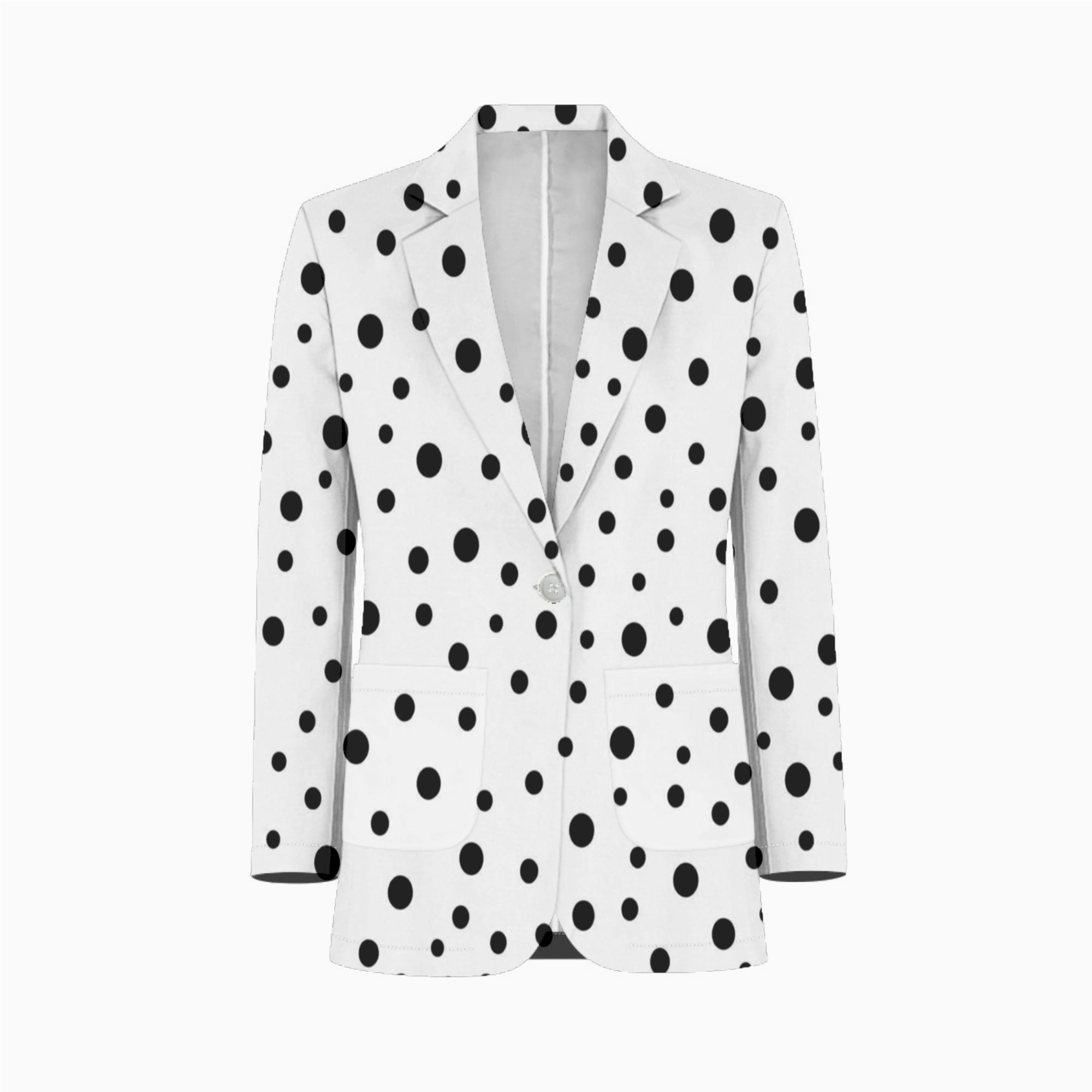 Messy black dots on white background Customized Men's Suits full man ...