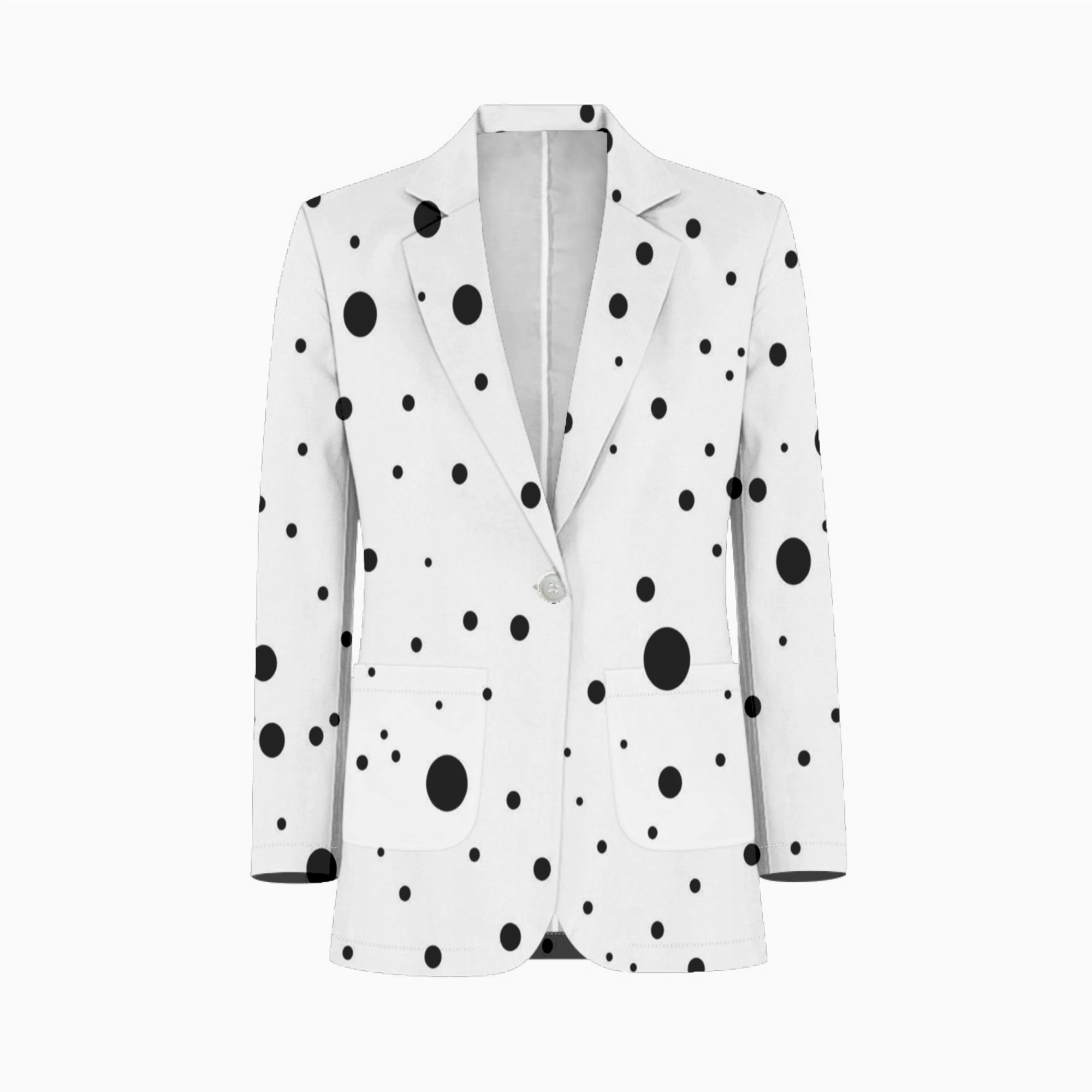 Messy black polka dots Customized Men's Suits full man Shawl Collar ...