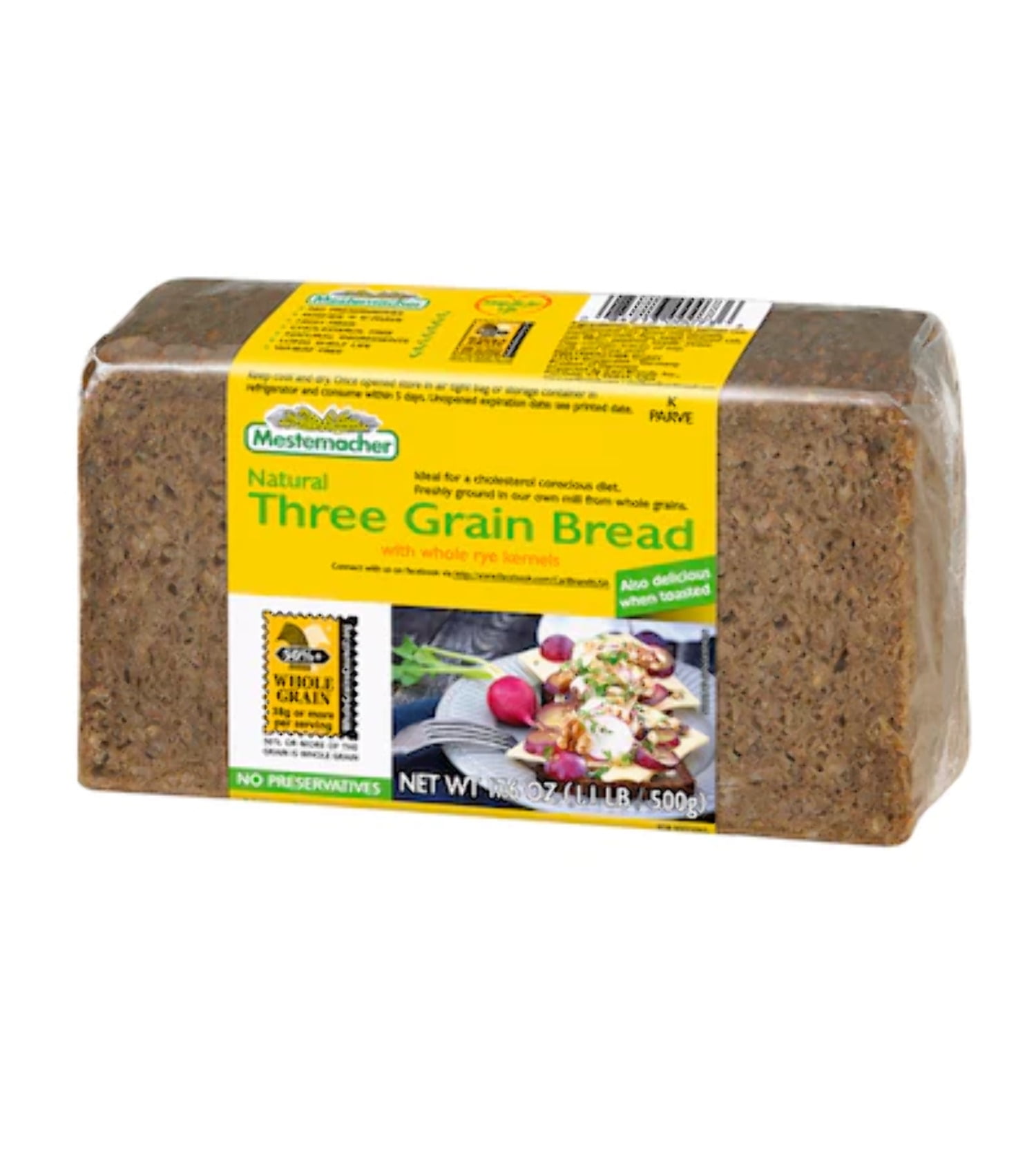 Mestemacher Organic Three Grain Bread - Walmart.com