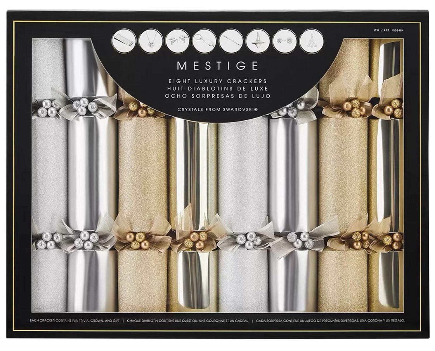 Mestige Eight Luxury Mystery Gift Crystals from Swarovski - Metallic ...