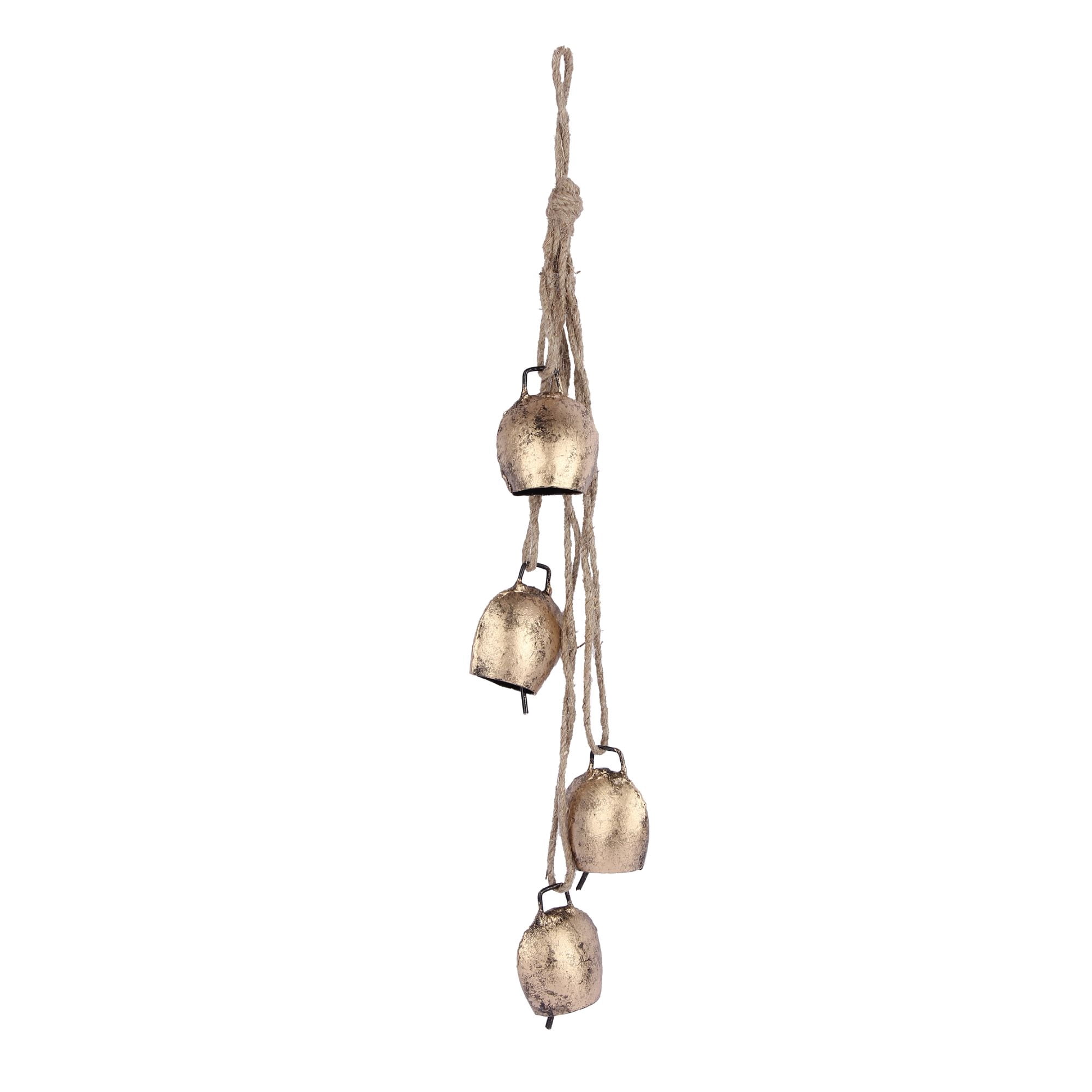 Mesubari Cow Bells Set of 4 Relaxing Tranquil Wind Chimes, Rustic Metal ...