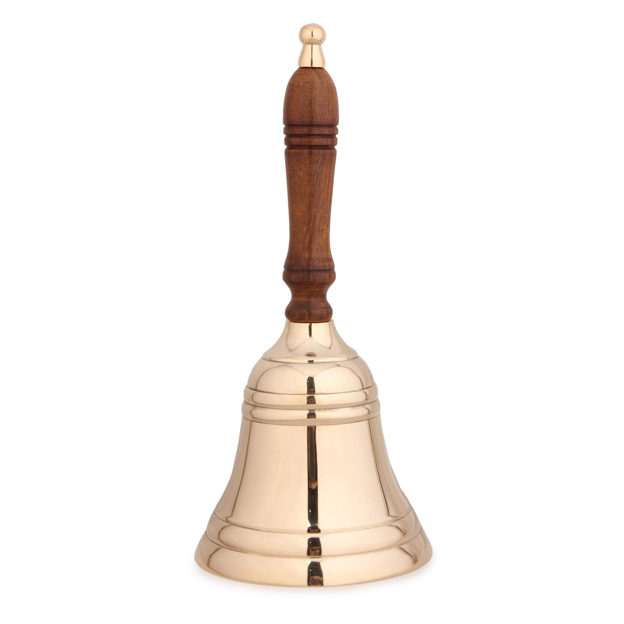 Mesubari Premium Solid Brass Handheld Service Bell, Loud Ringing, 9 x 4 ...