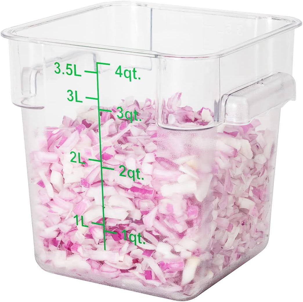 Met 4 Quart Bucket, 1 Square Marinating Container - With Volume Markers ...