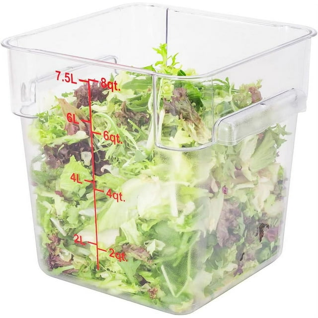 Met 8 Quart Bucket, 1 Square Marinating Container - With Volume Markers ...