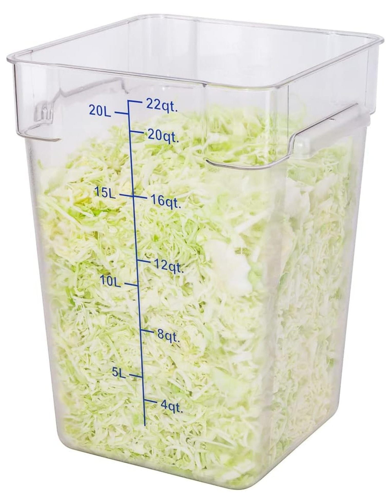 Met Lux 22 Quart Bucket, 1 Square Marinating Container - With Volume ...