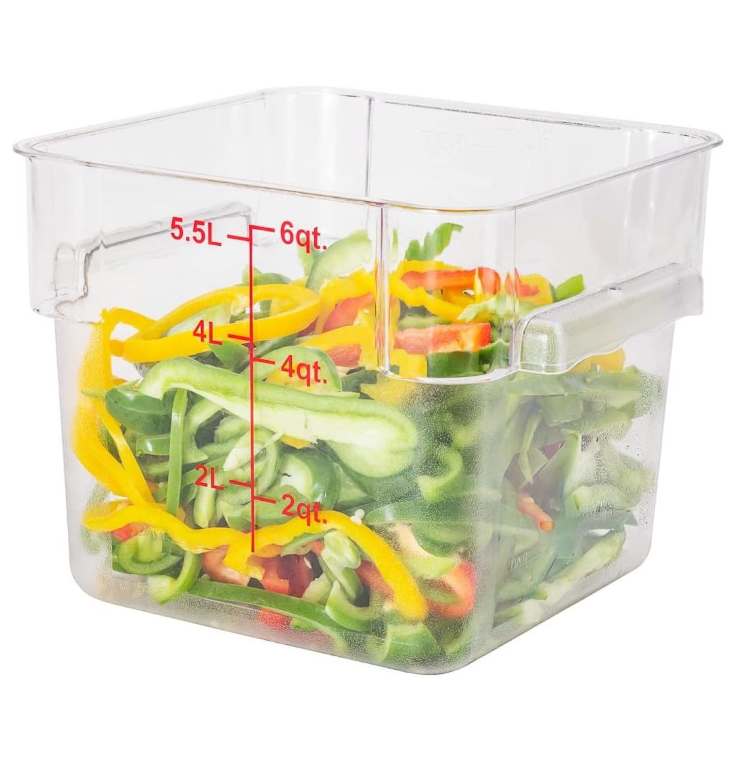 Met Lux 6 Quart Bucket, 1 Square Marinating Container - With Volume ...