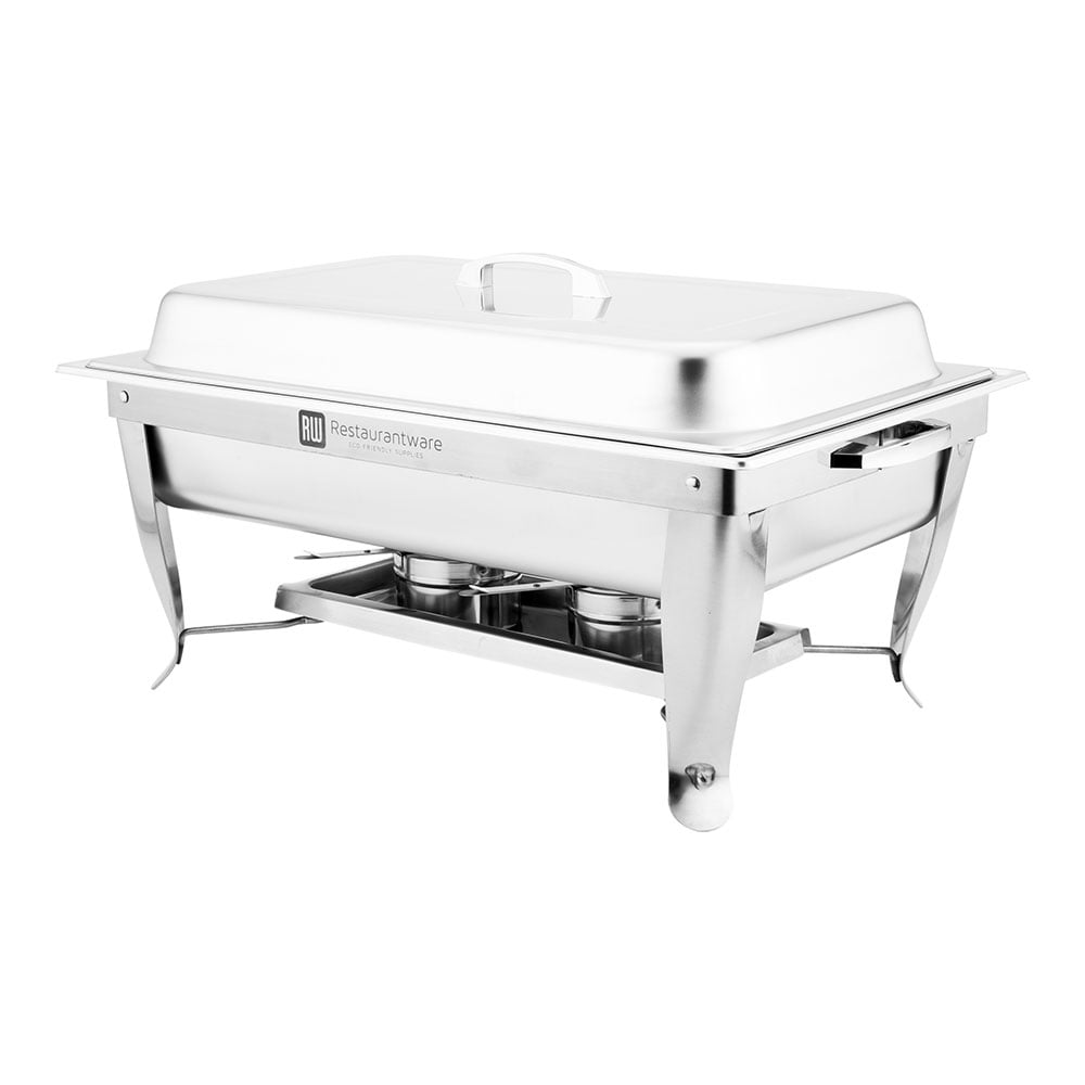 Met Lux 9 qt Stainless Steel Full Size Chafer Set - Foldable, Durable ...