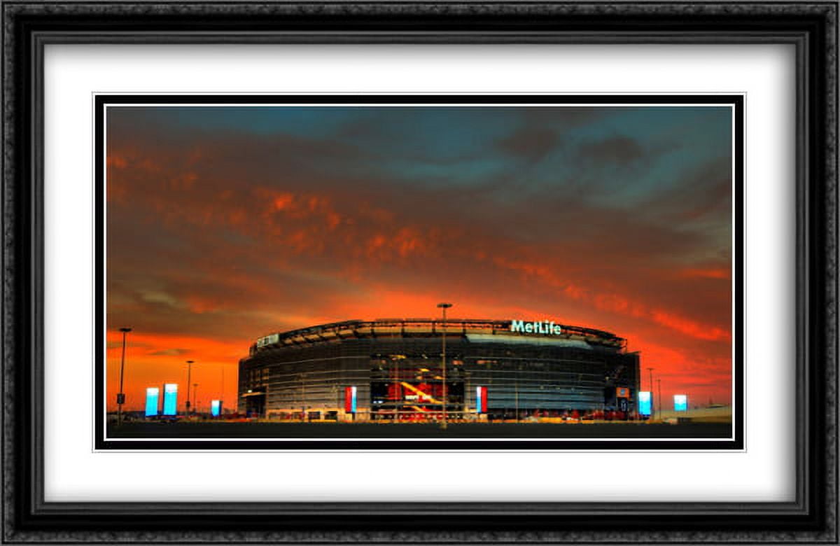MetLife Stadium 2x Matted 40x26 Large Black Ornate Framed Art Print ...