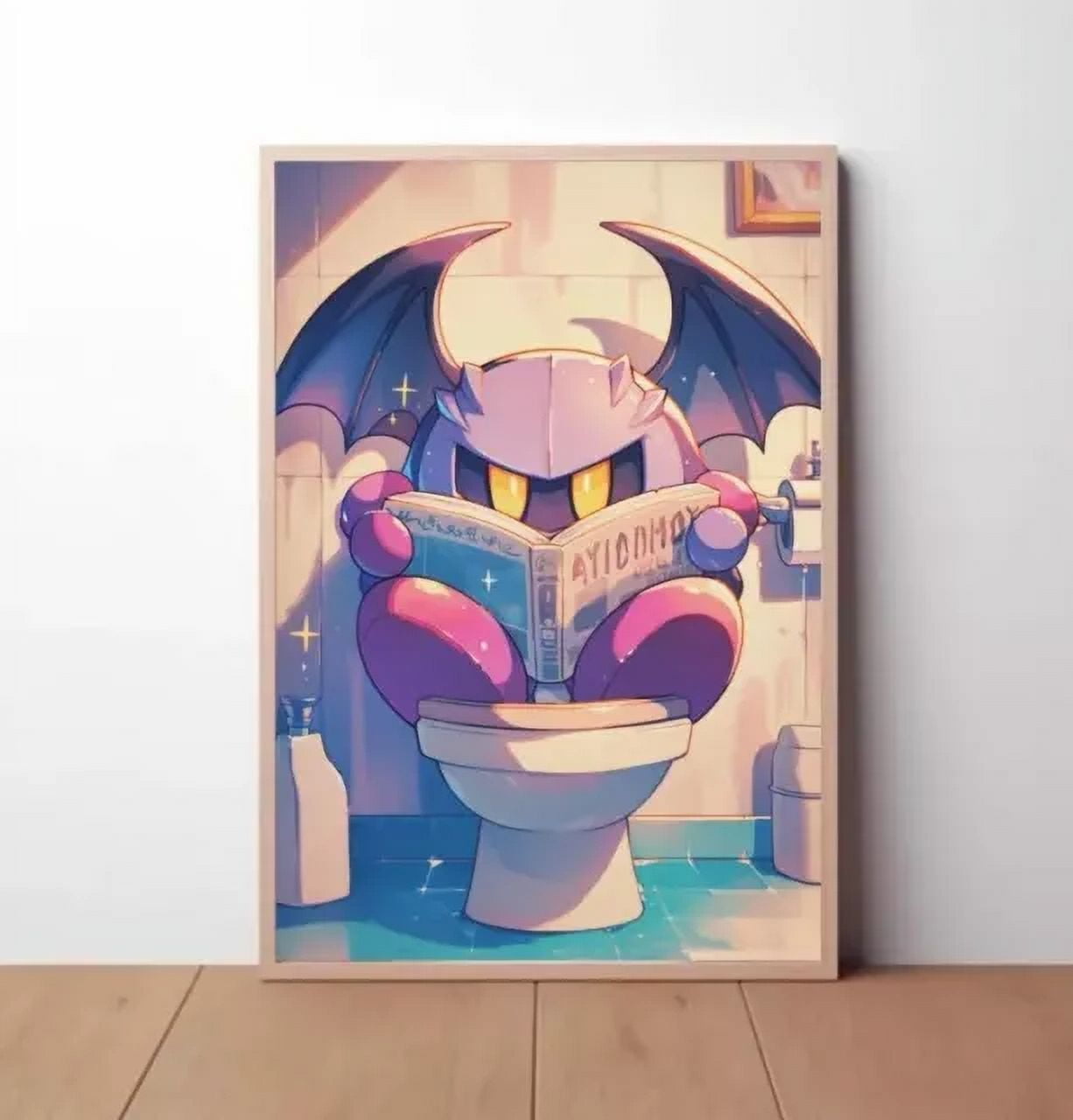 Meta Knight Poster, Kirby Poster, Famous Character On Toilet, Cute ...