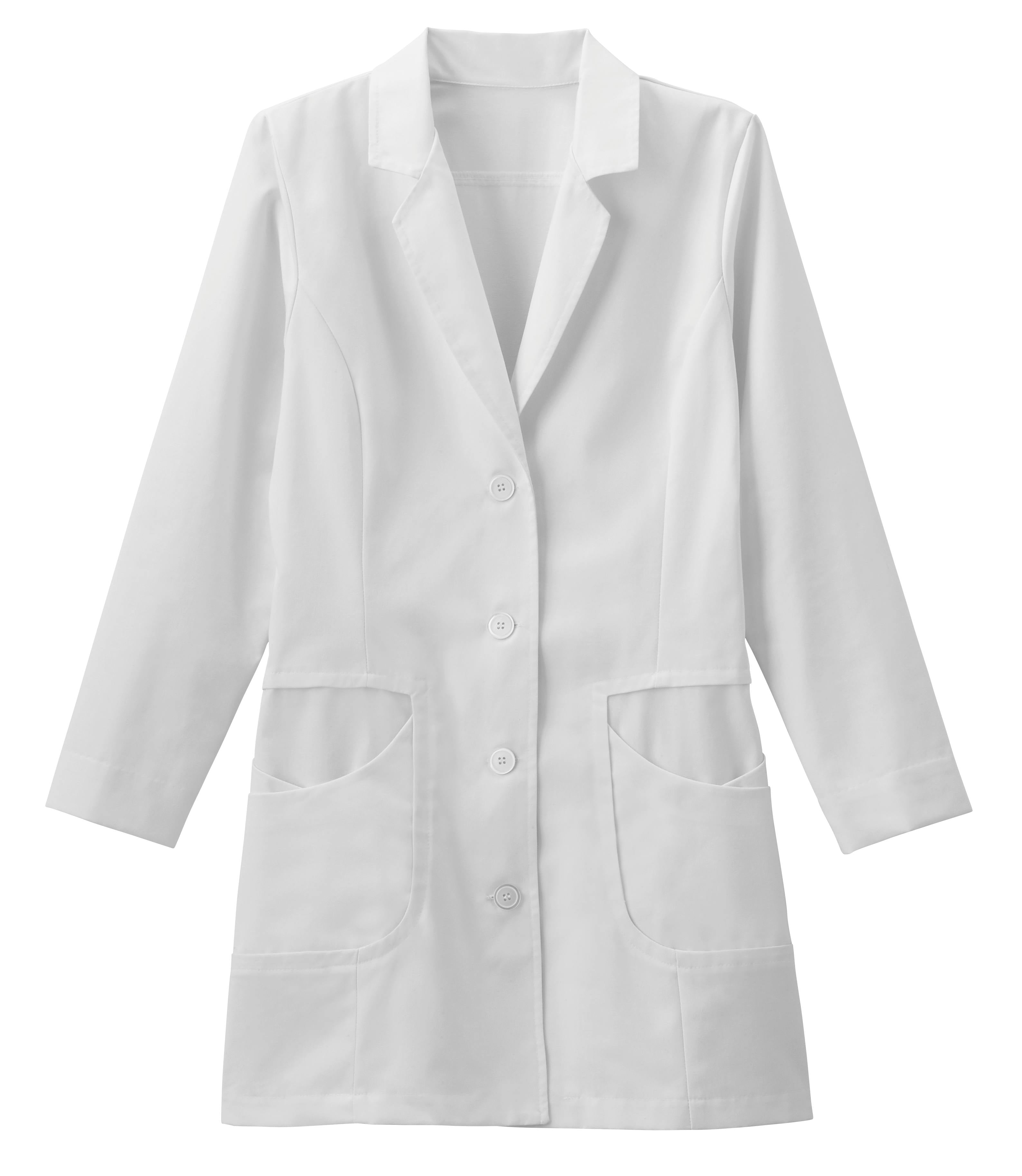Meta Pro Ladies Labcoat 33" Stretch High Collar White - Walmart.com