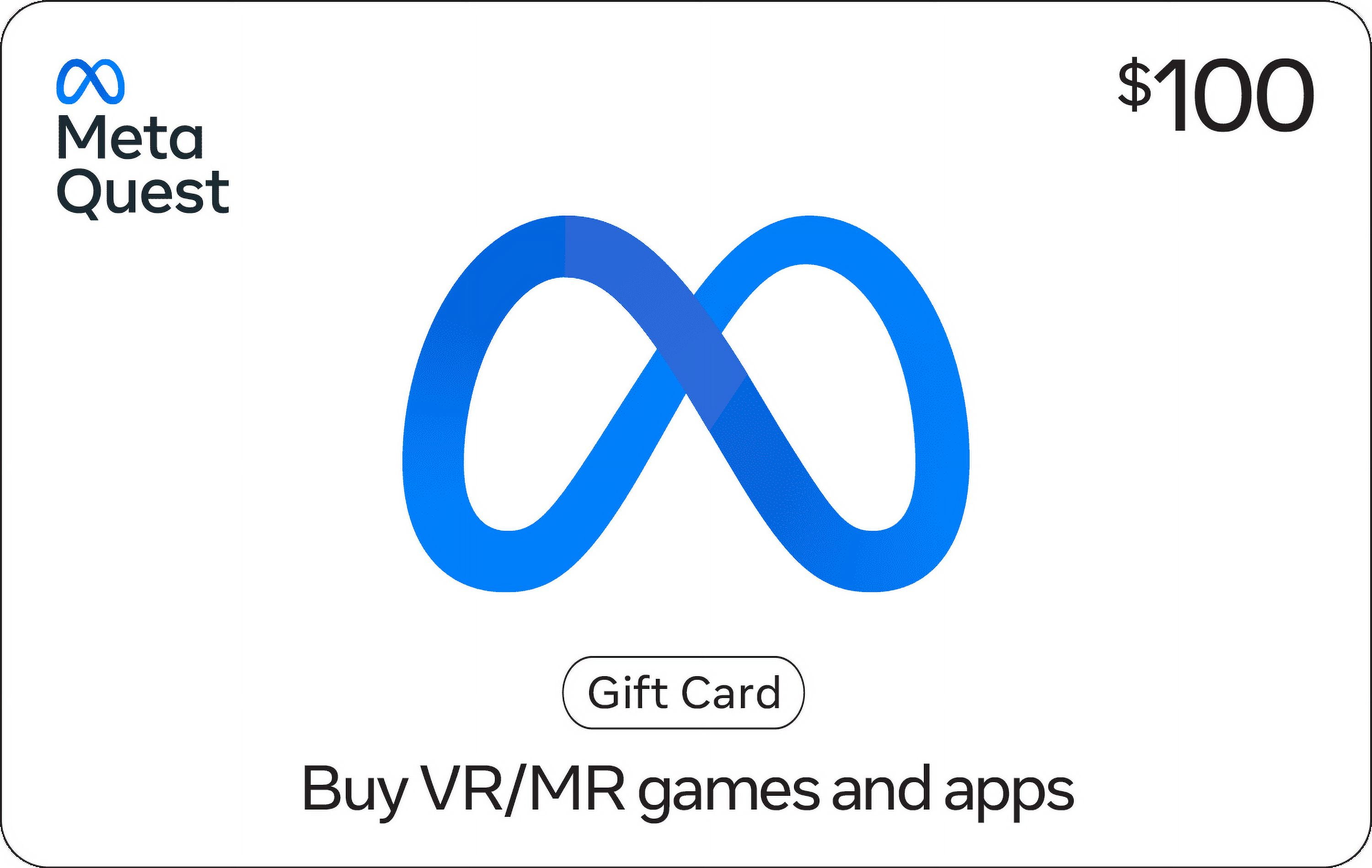 Meta Quest $100 Digital Gift Card - For Apps, Games, Experiences ...