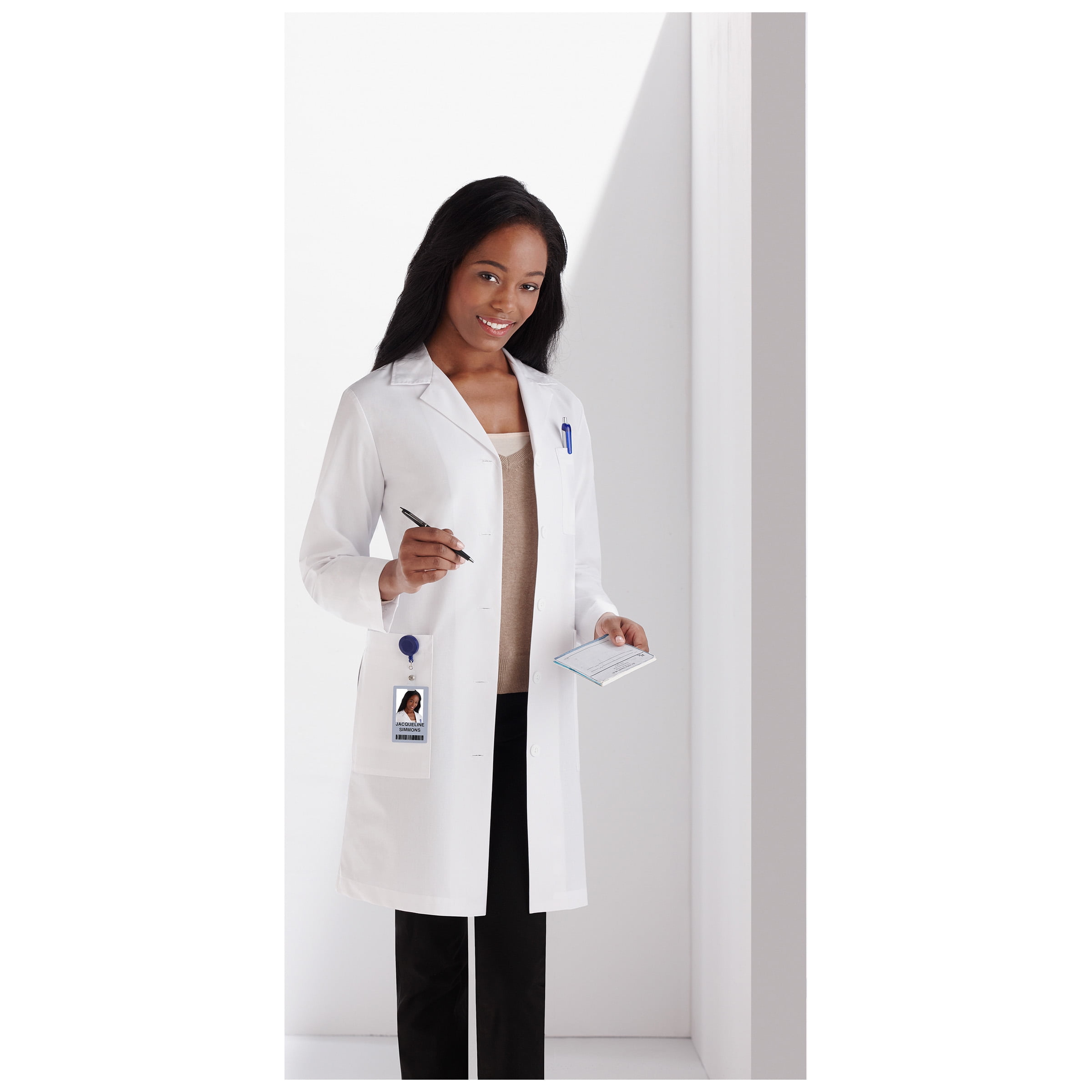 Meta Womens 37" Long Labcoat, Style 161 - Walmart.com