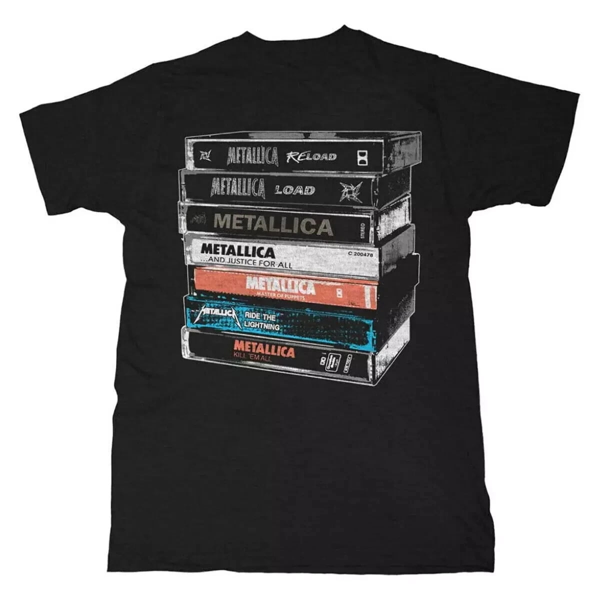 MetaIIica T-Shirt Cassettes Rock Band New Black Official - Walmart.com