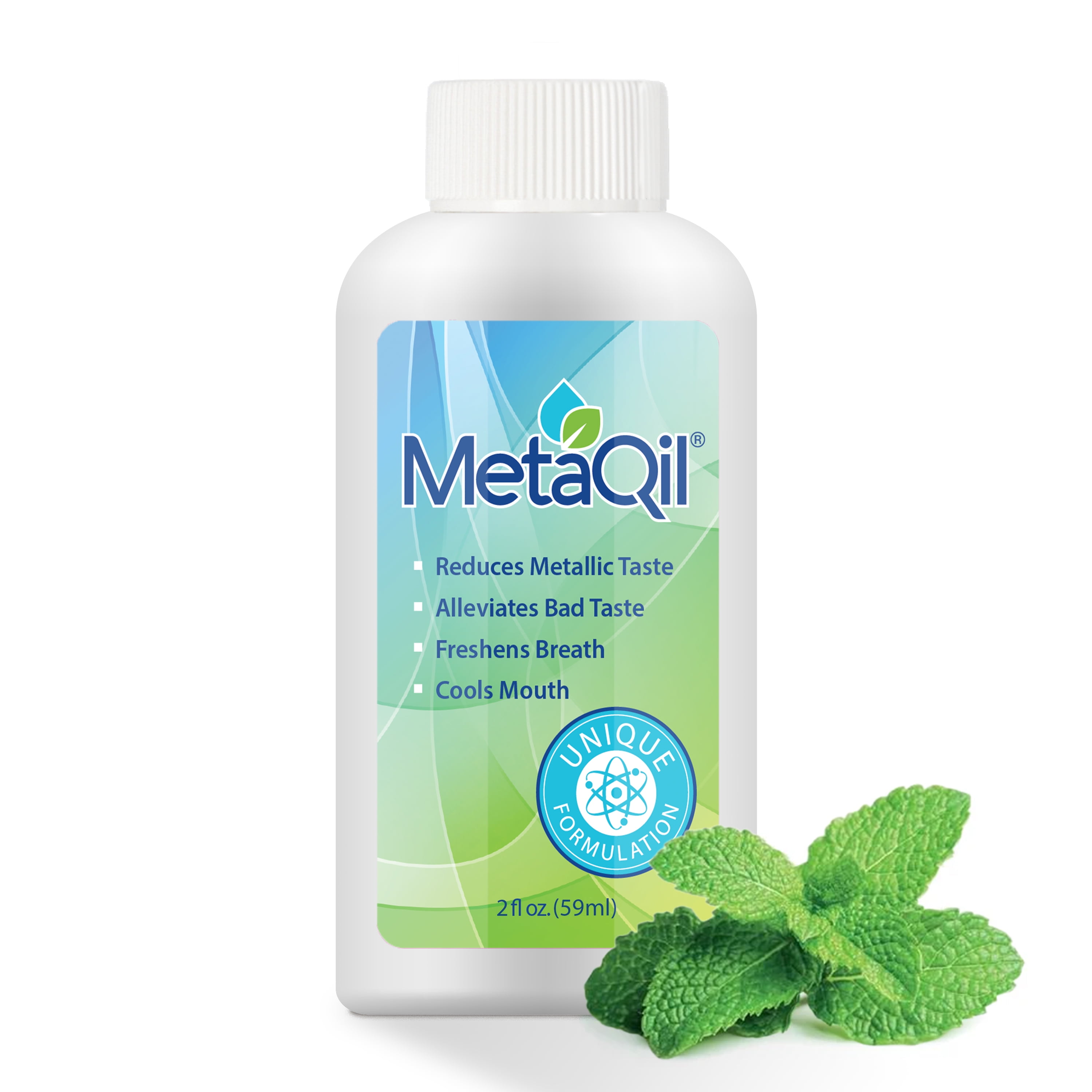 MetaQil Oral Rinse Mouthwash, Light Mint Flavor, 2 Fl Oz - Relieve ...