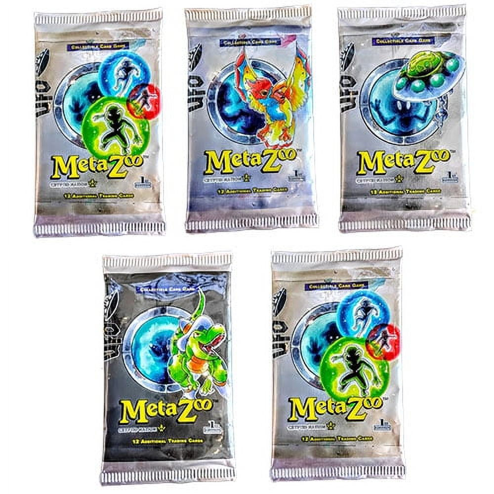 MetaZoo CCG, Cryptid Nation UFO Booster Packs, 5-Pack Lot, 12 Trading ...