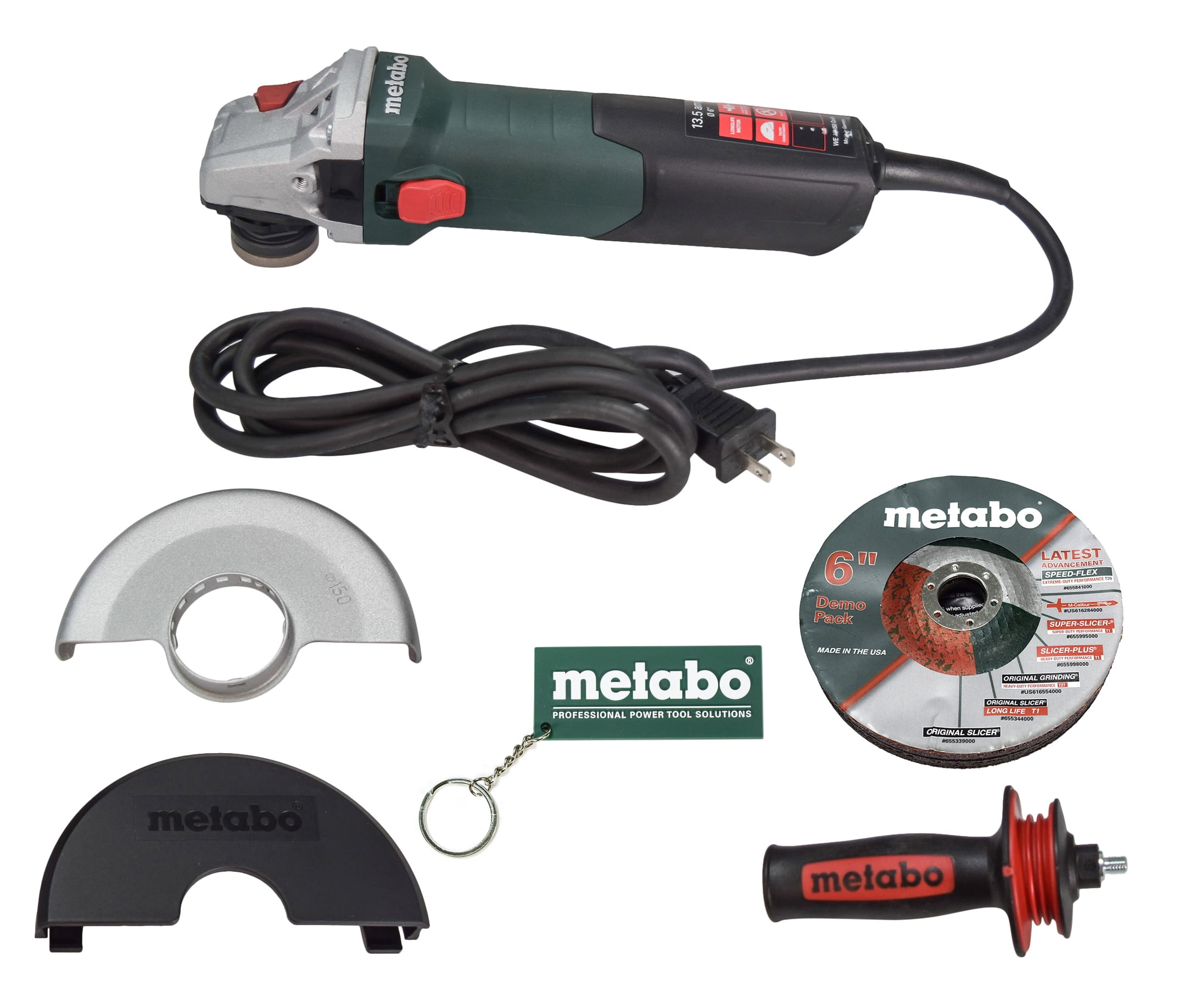 Metabo 600464420 WE 15-150 Quick 6" Angle Grinder 9,600 RPM 13.5 AMP ...
