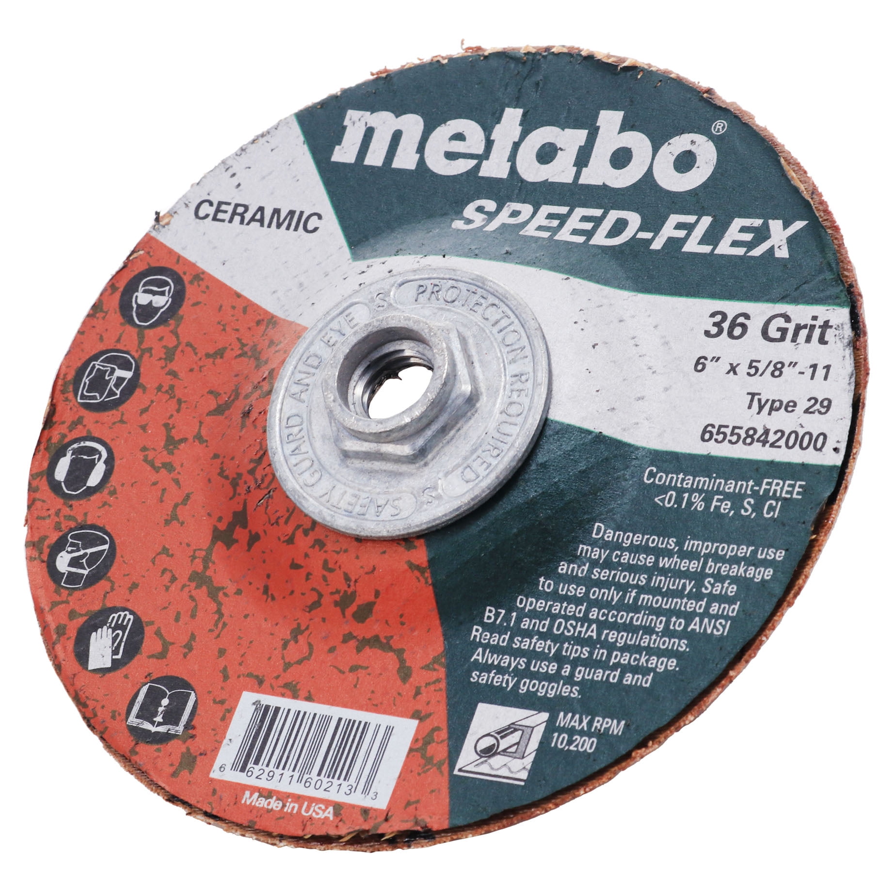 Metabo 665842000 6" Speed-Flex Grinding Wheel - Walmart.com