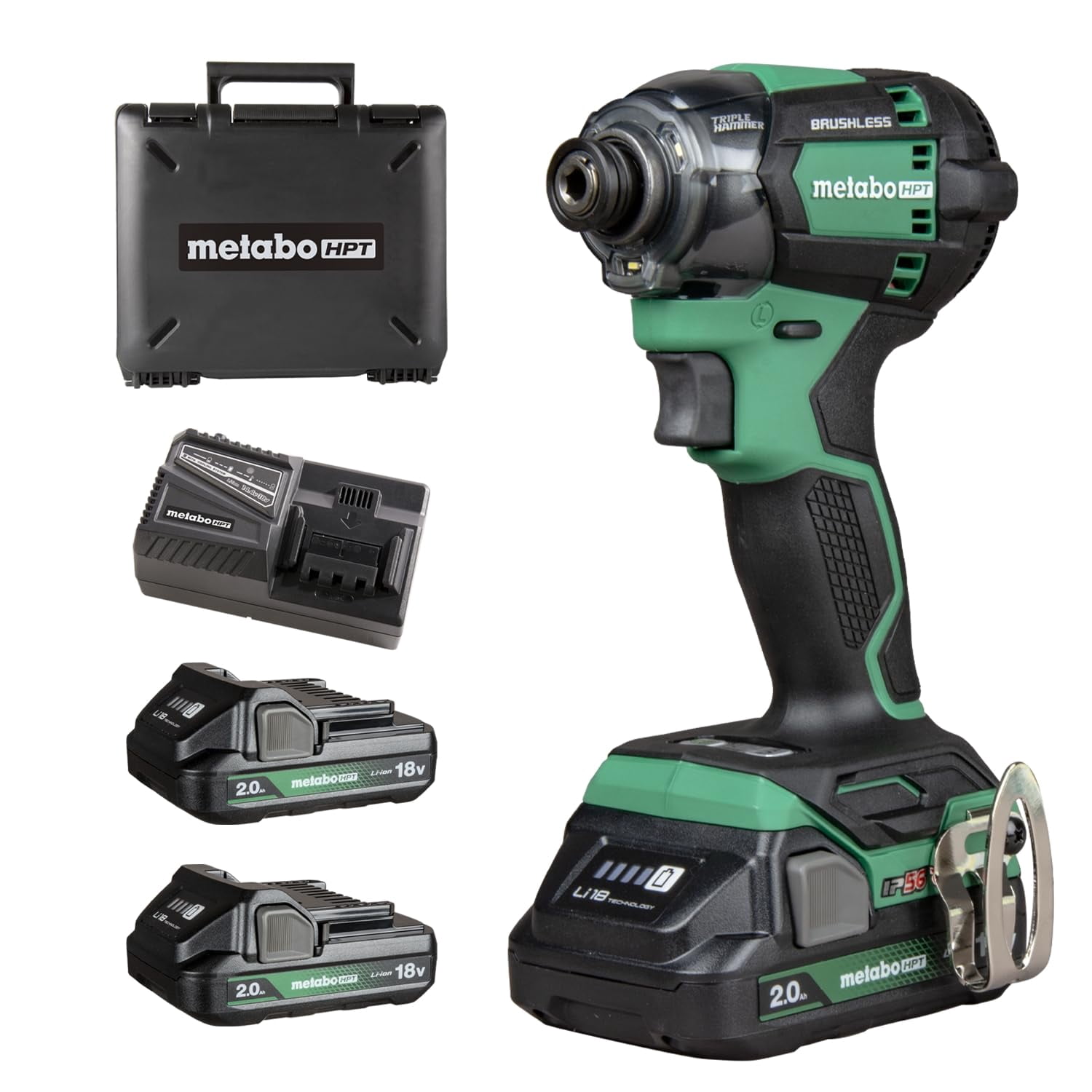 Metabo HPT 18V MultiVolt™ Cordless Triple Hammer BOLT Driver Set, Power ...