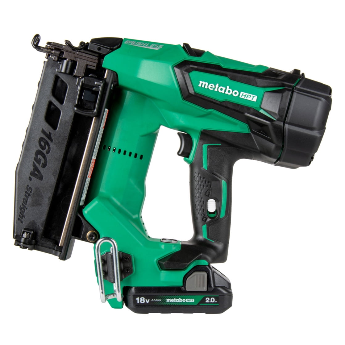 18V MultiVolt™ Brushless 16-Gauge Straight Finish Nailer (1x2.0Ah ...