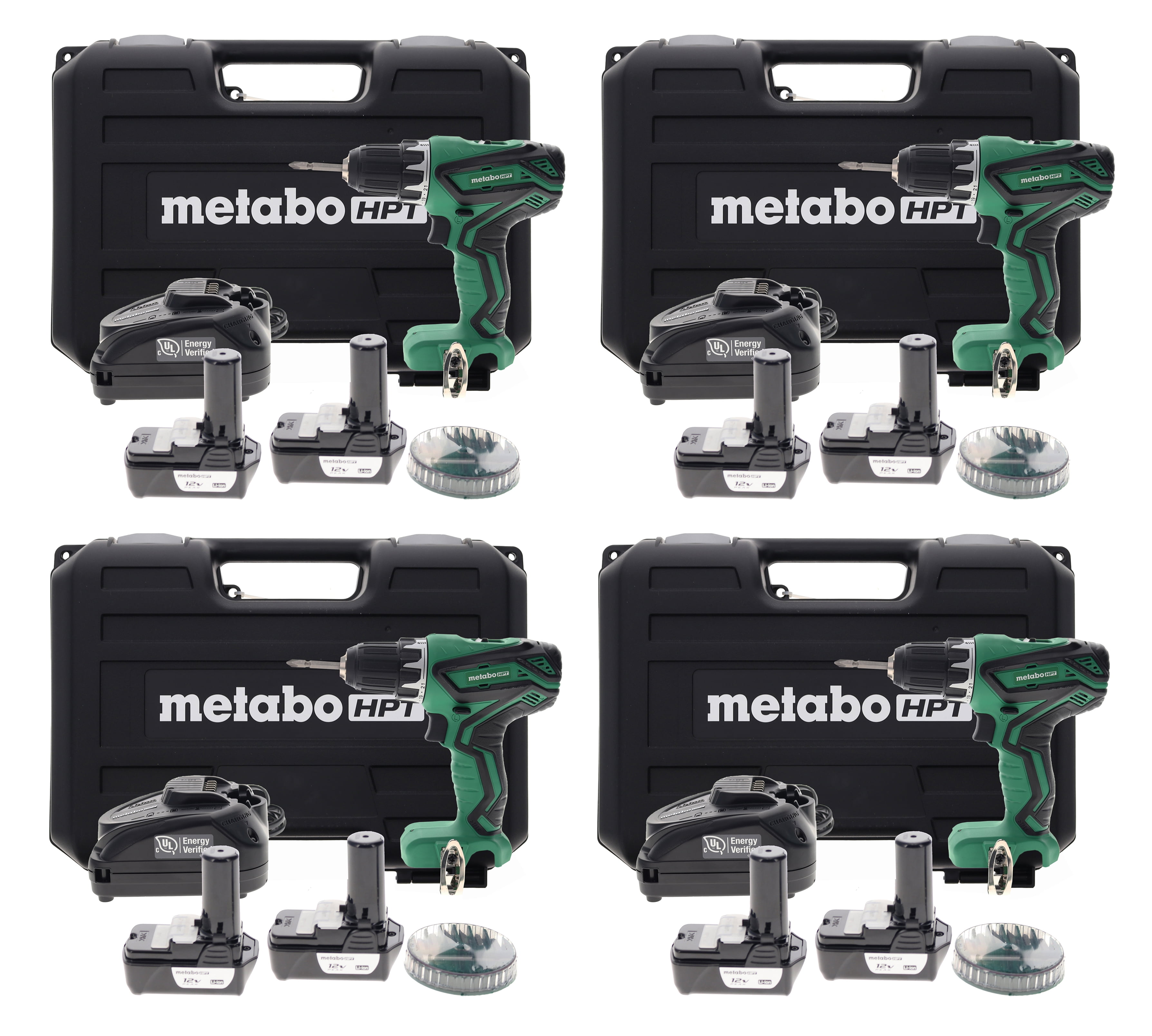 Metabo HPT DS10DFL2 10.8 - 12V Drill Driver Kit (4-Pack) - Walmart.com