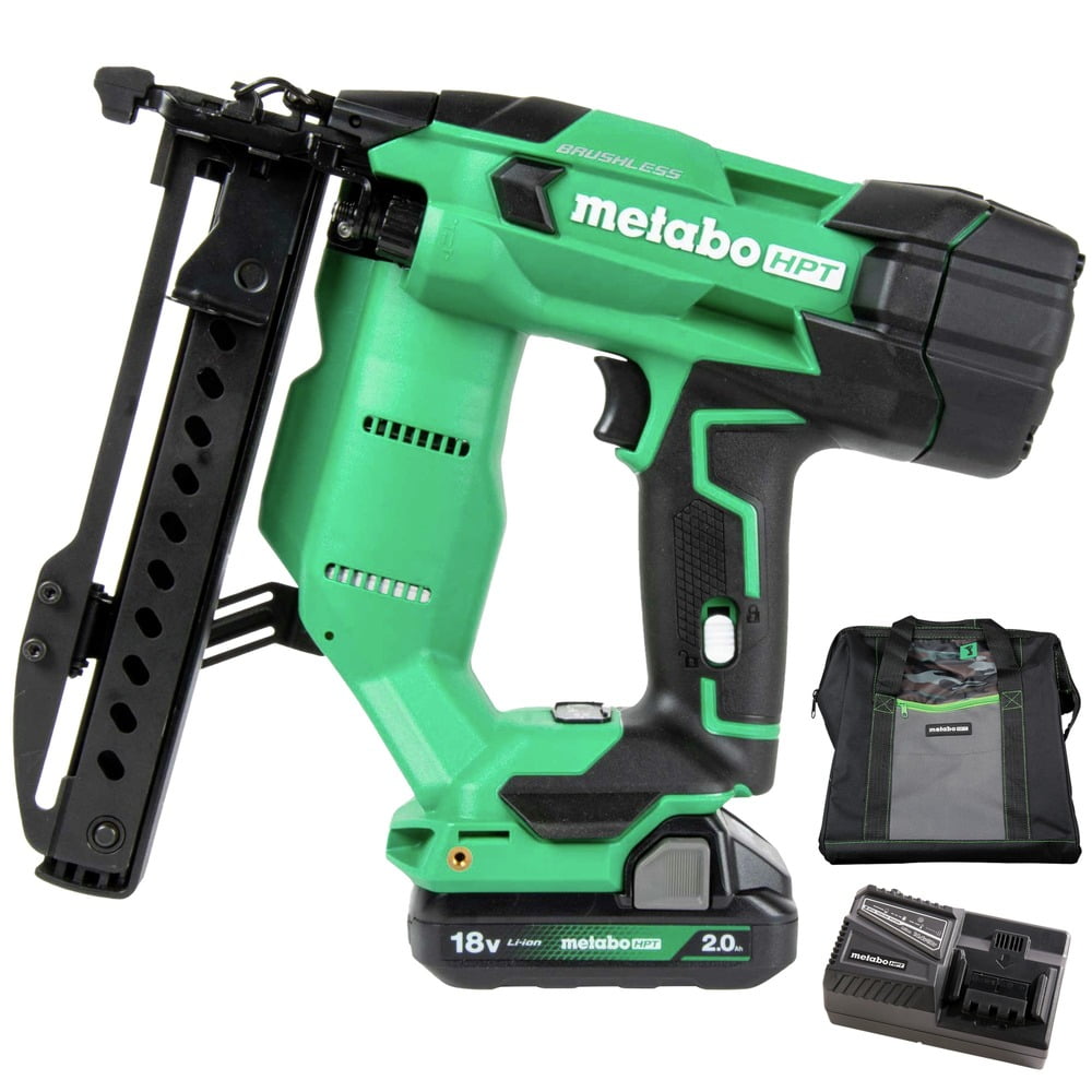 Metabo HPT 18V MultiVolt Brushless Cordless Stapler Kit, 18 Gauge 1/4 ...