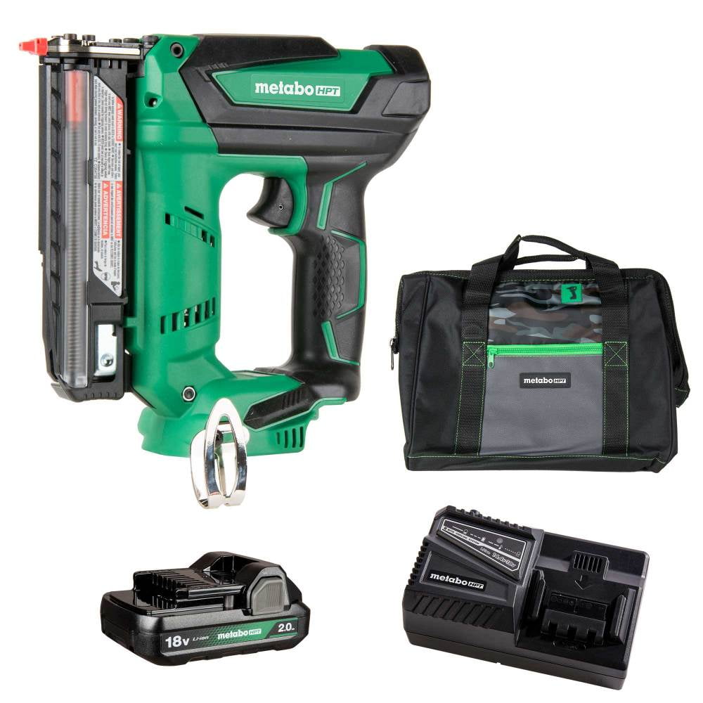 Metabo HPT NP18DSALTM 18V MultiVolt Lithium-Ion Cordless 23-Gauge Compact Pin Nailer Kit (2 Ah ...