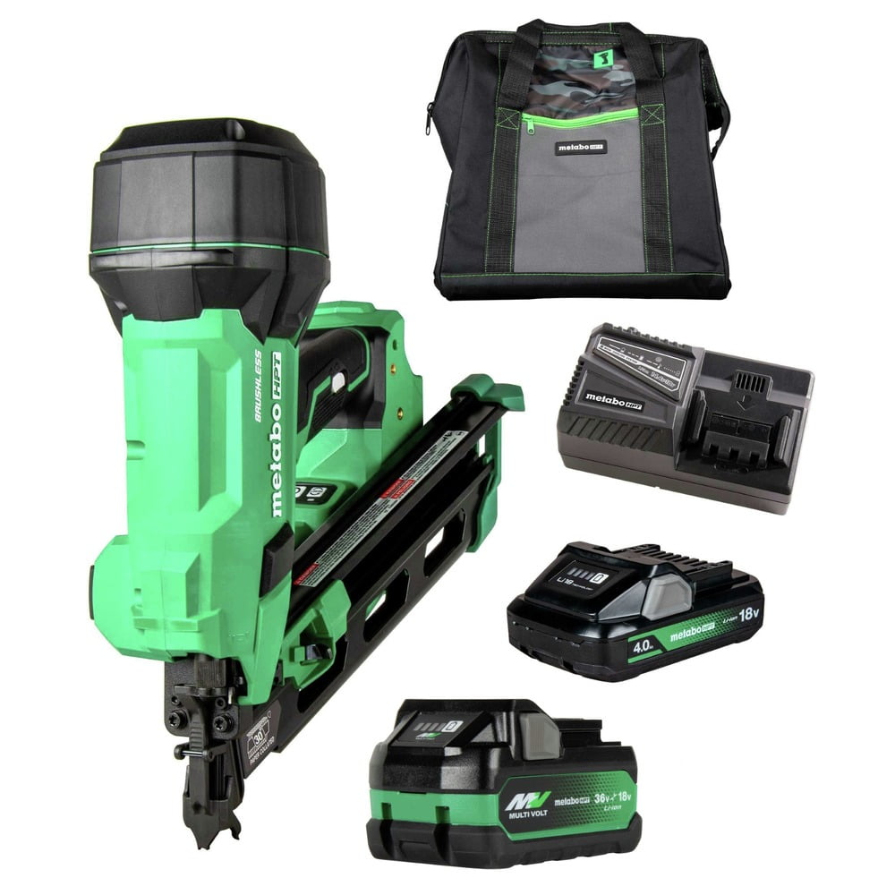 Metabo HPT NR1890DCAM380083M-BNDL 18V MultiVolt 30-Degree 3-1/2 in ...